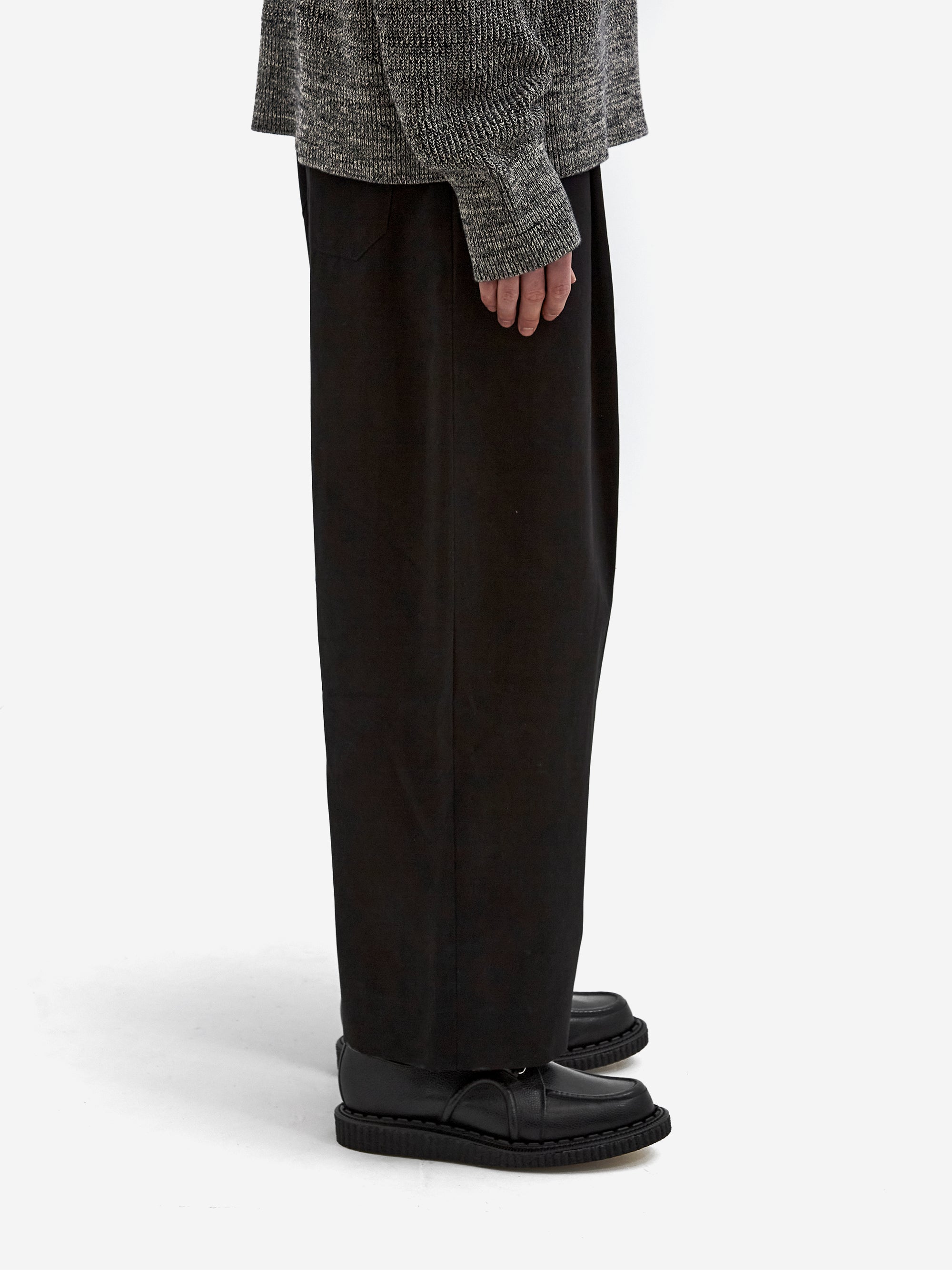 Studio Nicholson Deep Pleat Volume Pant - Black – Goodhood