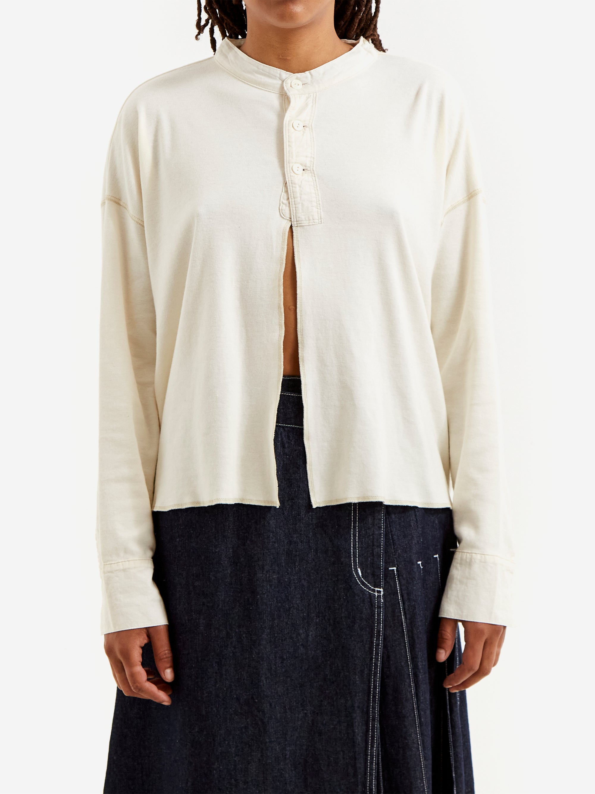 Beams Boy Henley Cardigan - Ivory – Goodhood