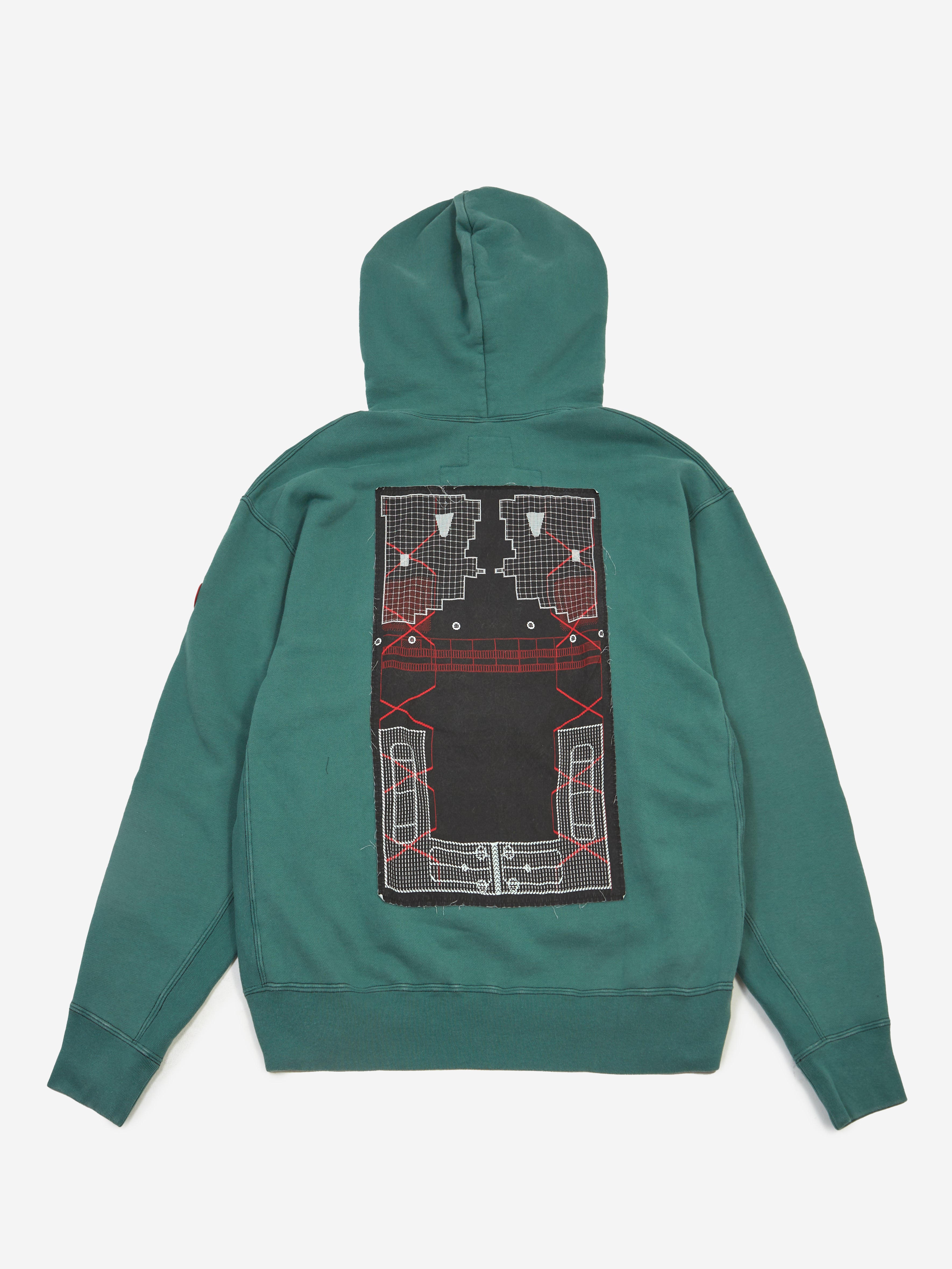 C.E Cav Empt Washed District Patch Heavy Hoodie - Green – Goodhood