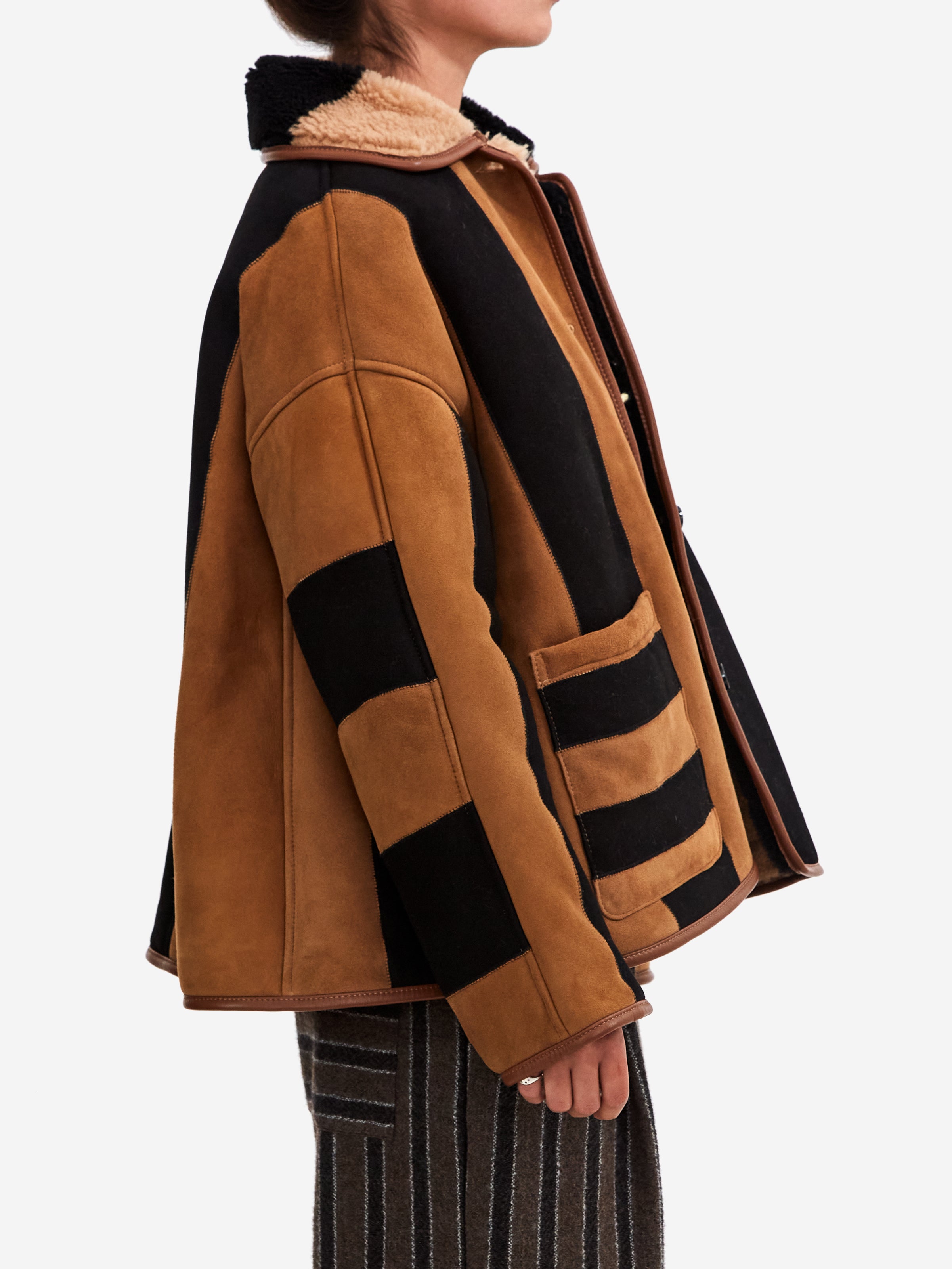 Cawley Suede Avis Jacket - Black/Tan – Goodhood