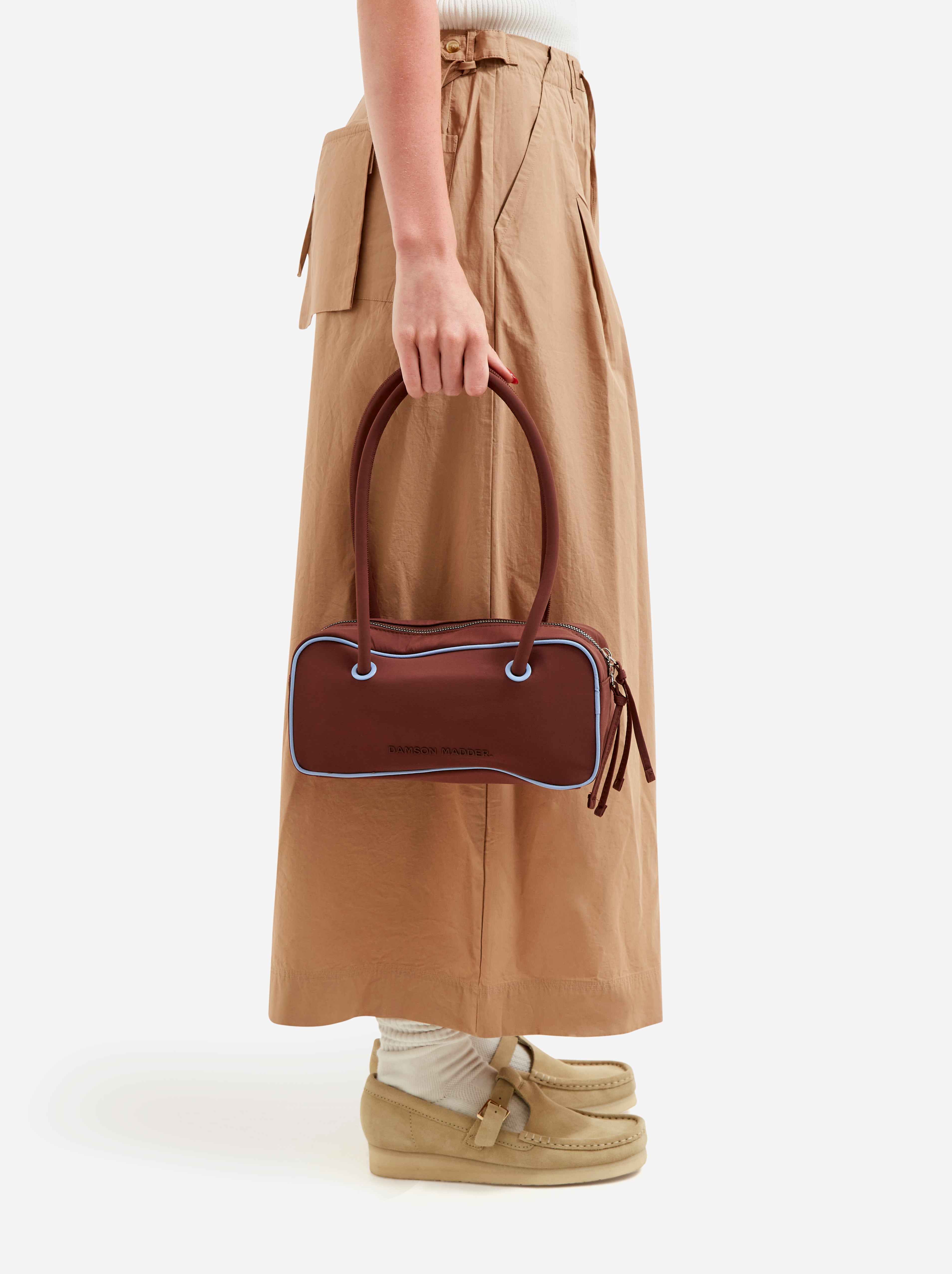 Damson Madder Benny Mini Bowler Bag - Choc/Blue – Goodhood