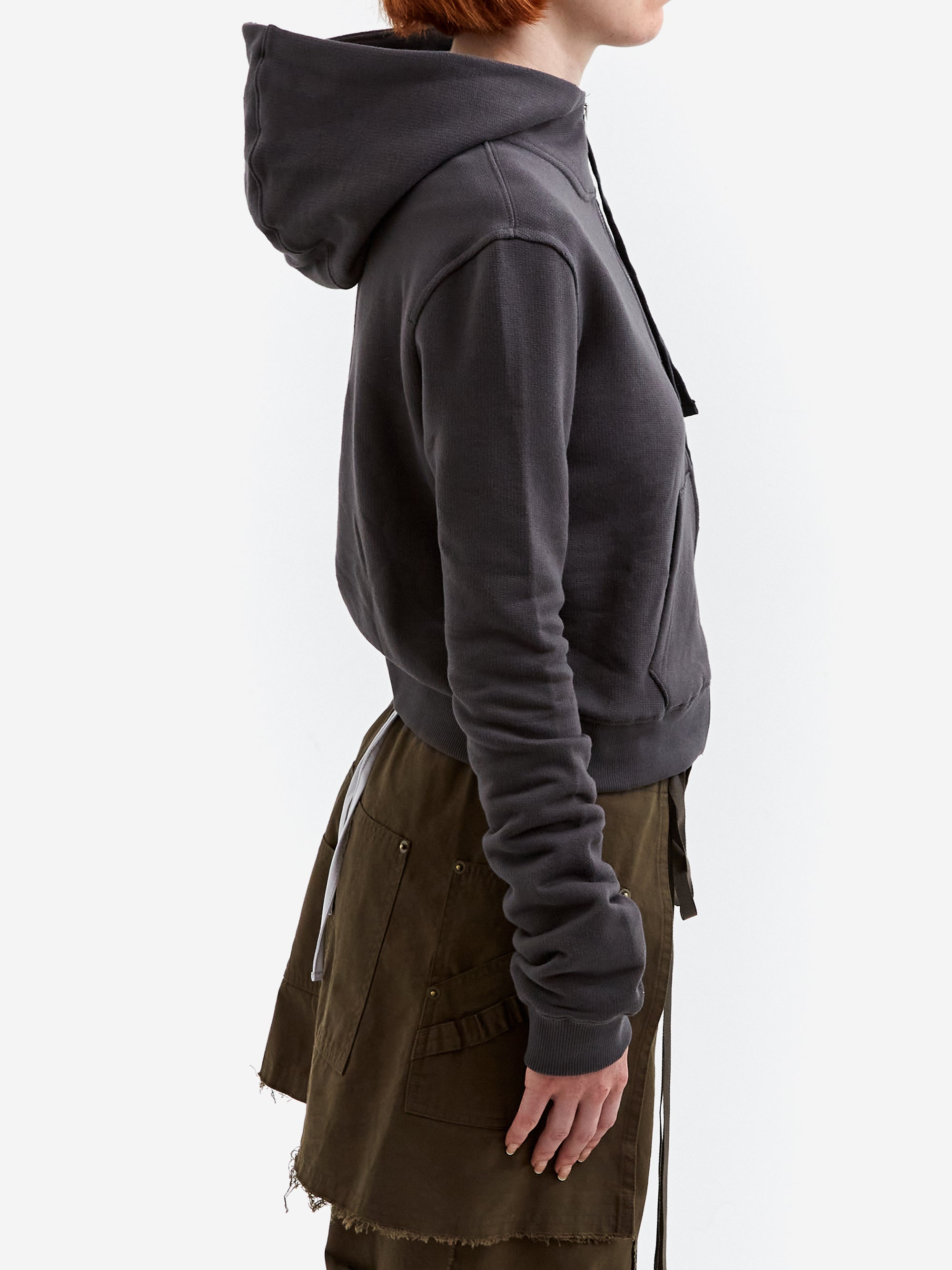 NACHE Cropped Zip Up Hoodie - Charcoal – Goodhood