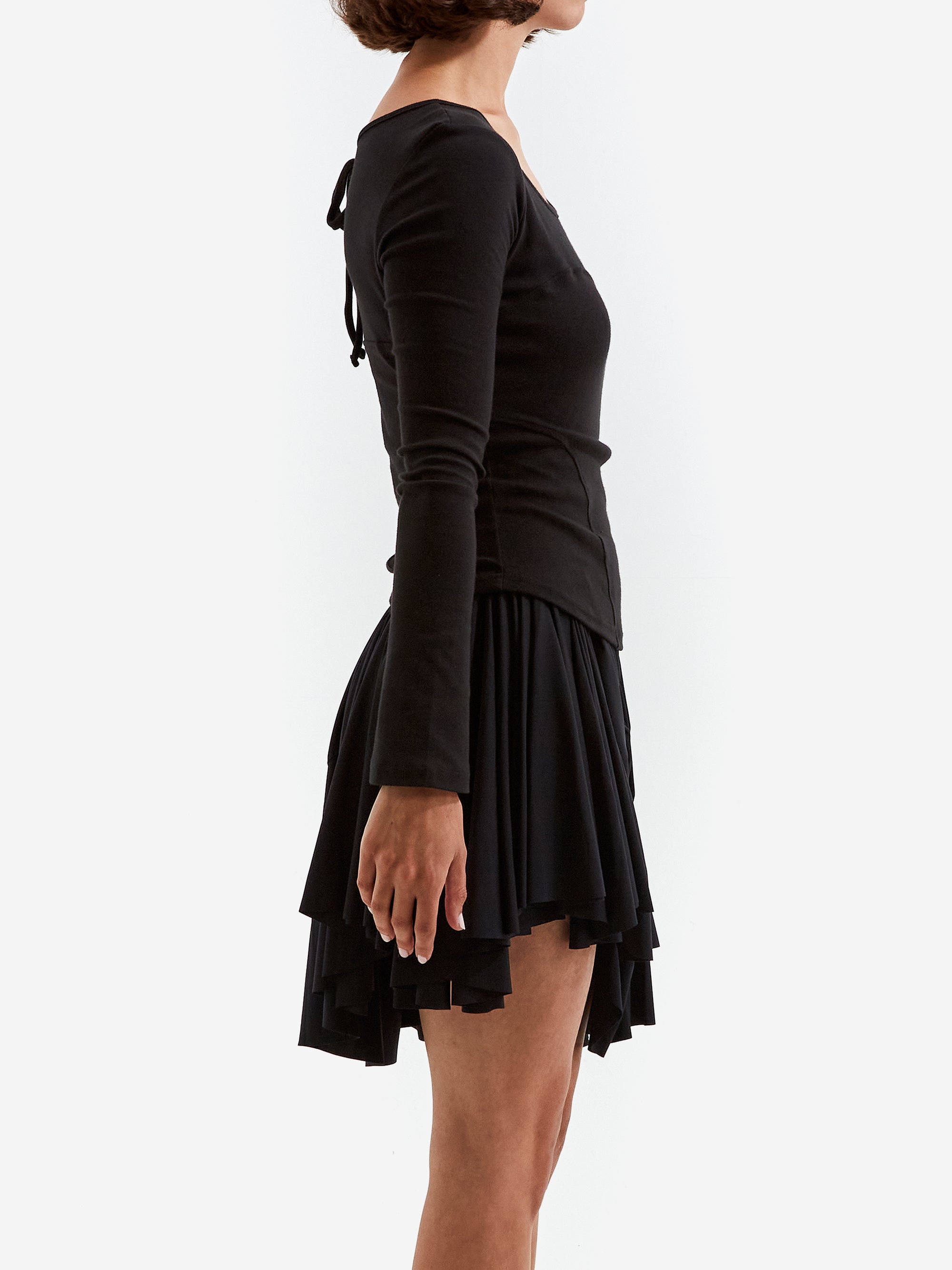 NACHE Unbalance Mix Dress - Black – Goodhood