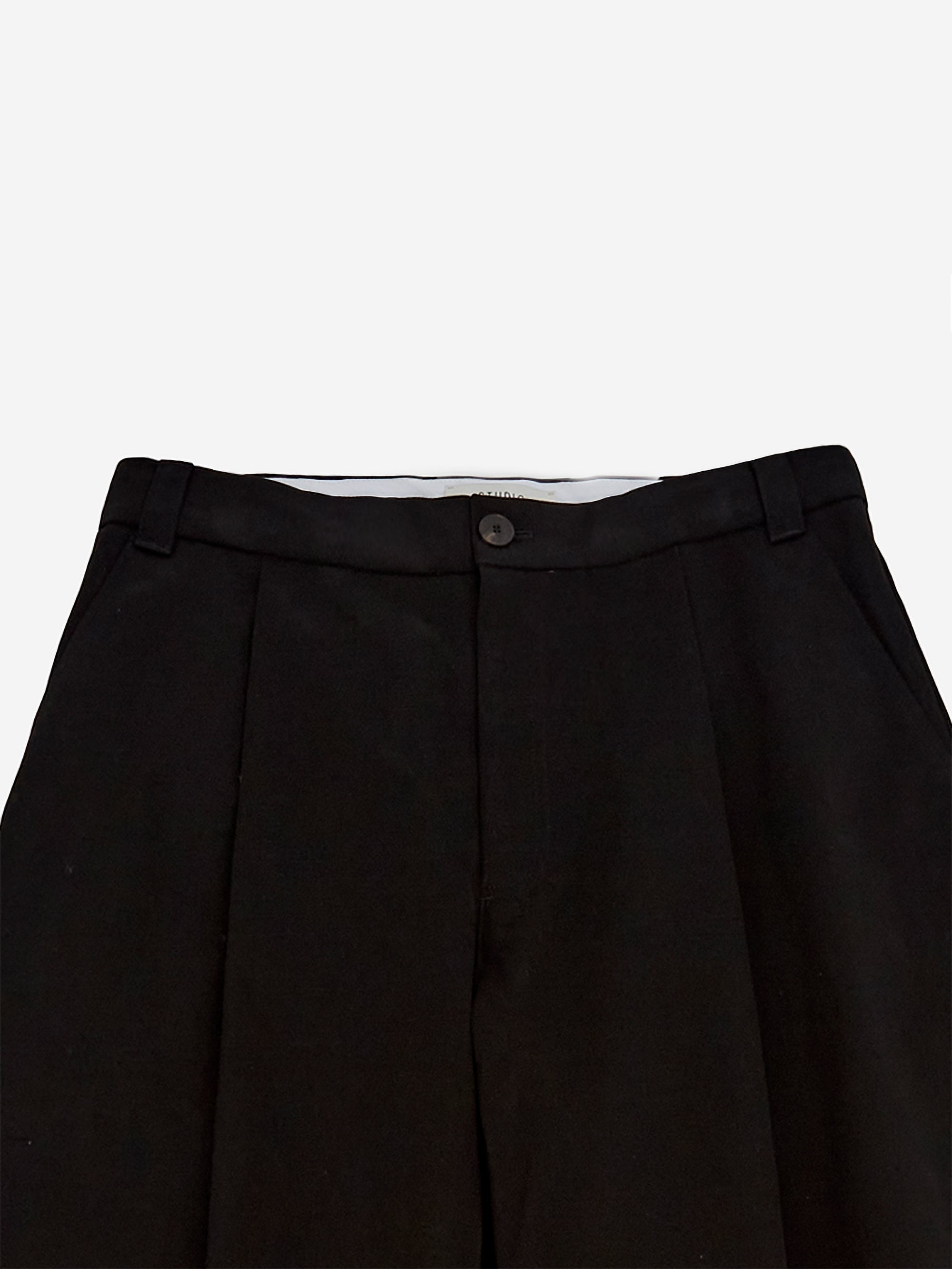 Studio Nicholson Deep Pleat Volume Pant - Black – Goodhood