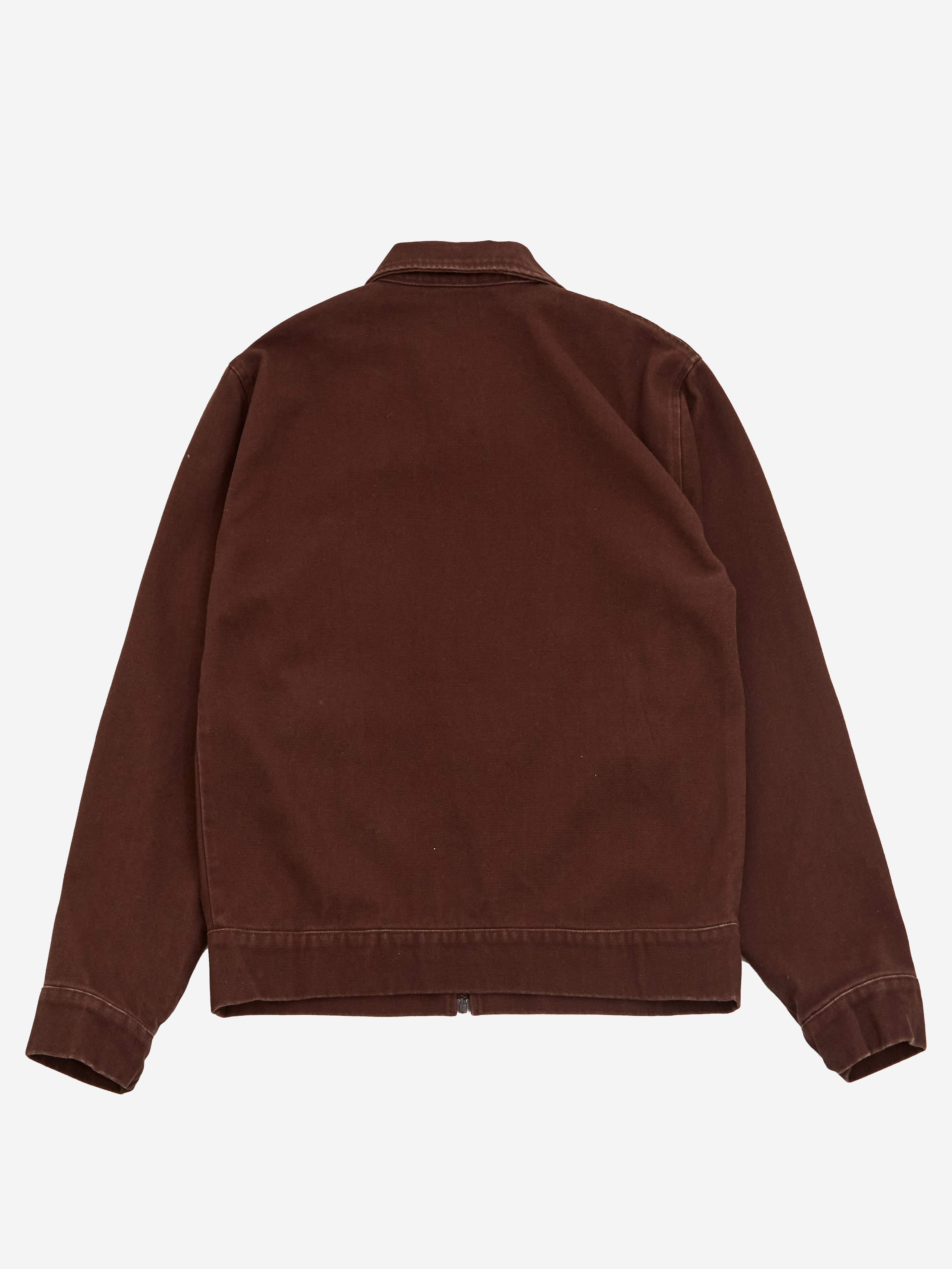 metalwood Cotton Canvas Zip Jacket - Chocolate – Goodhood