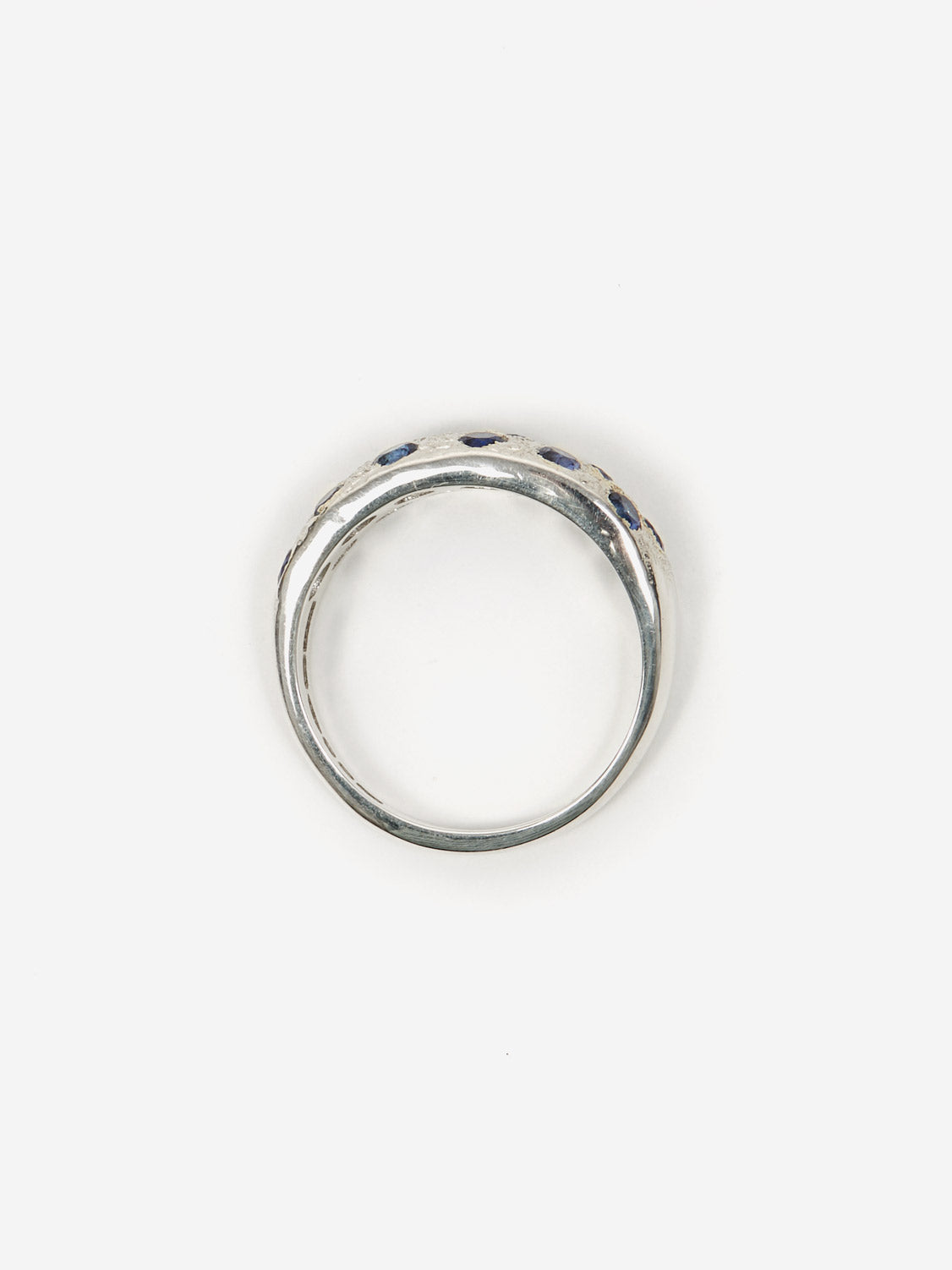Bleue Burnham Mini Riviera Ring - Silver/Blue – Goodhood