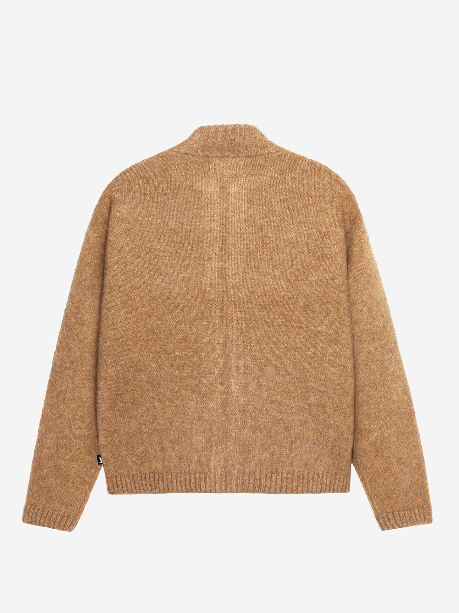 Stussy Brushed Mock Full Zip Sweater - Camel – Goodhood