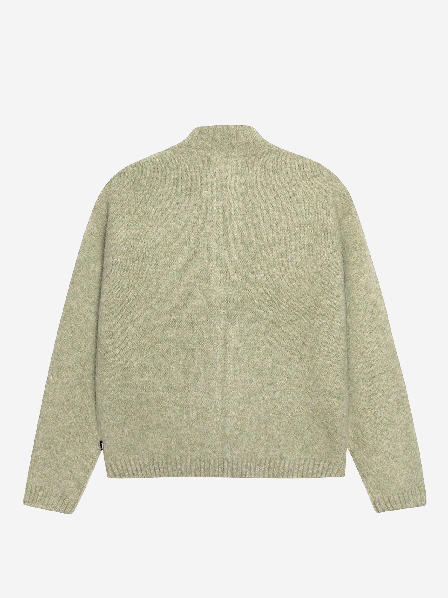 Stussy Brushed Mock Full Zip Knit Sweater - Sage – Goodhood