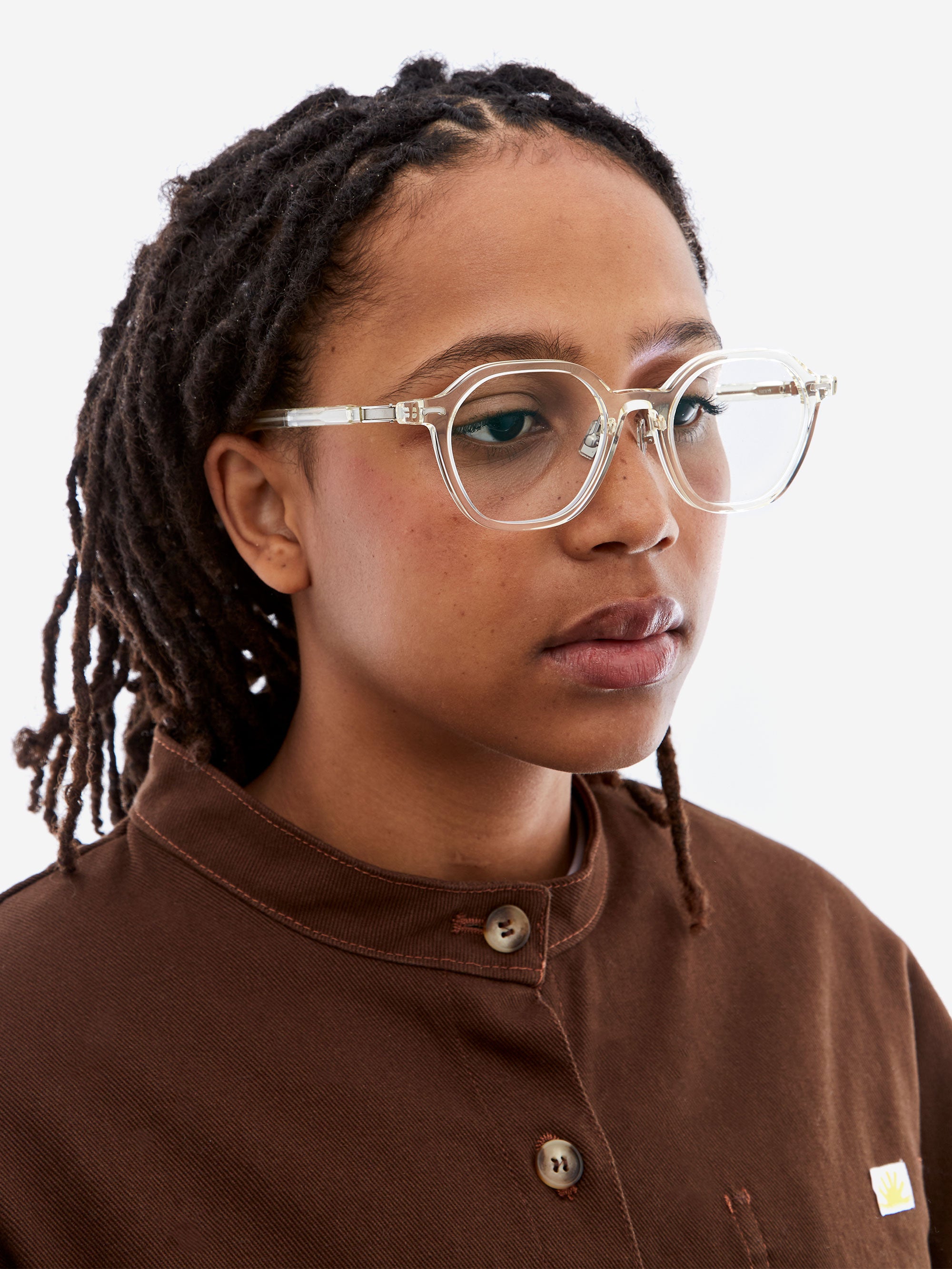 A.SOCIETY Moss Sunglasses - Honey-Silver/Blue Blocking Lens & Grey Clip ...