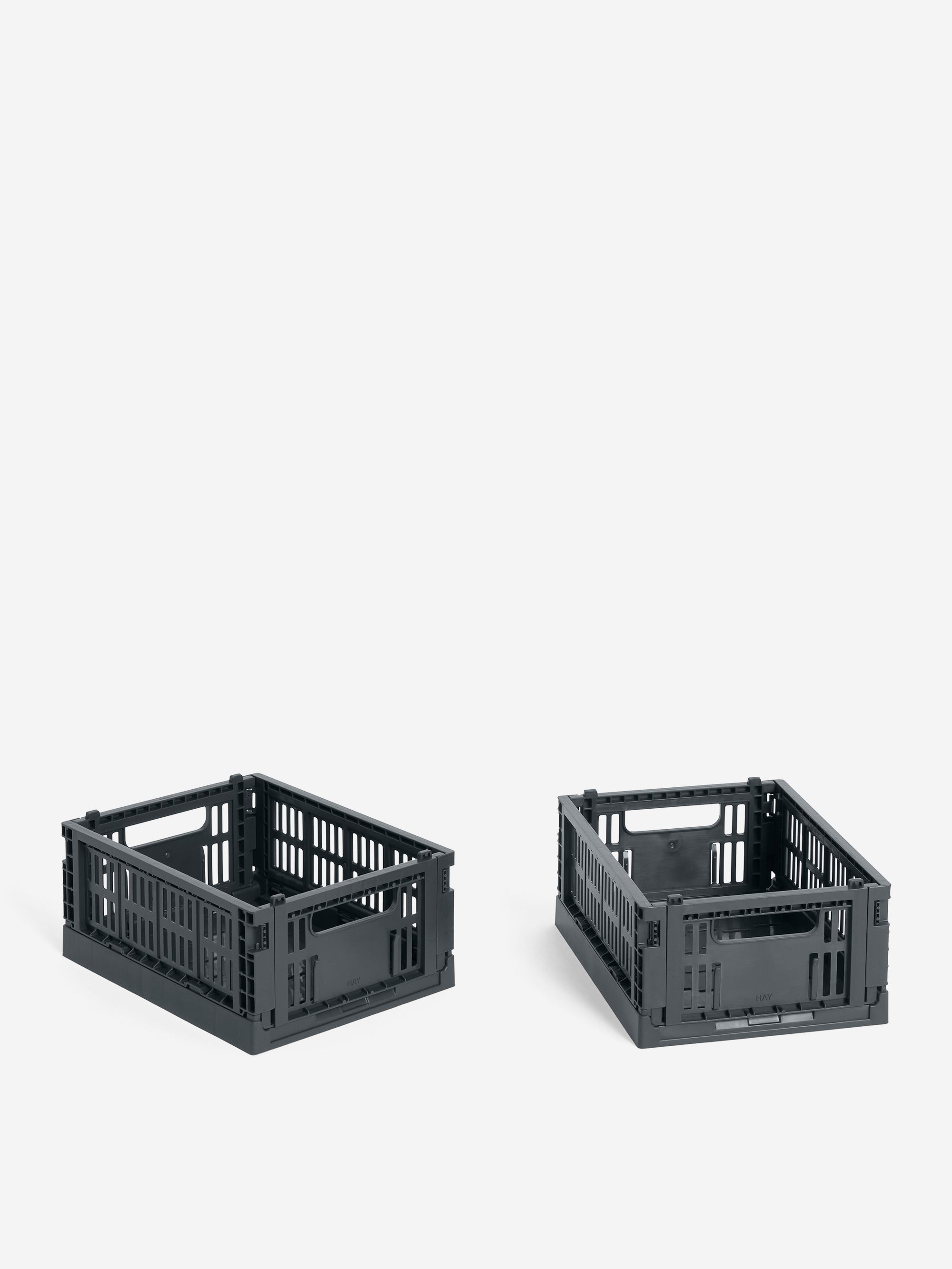 HAY Colour Crate Mini Set of 2 - Charcoal – Goodhood