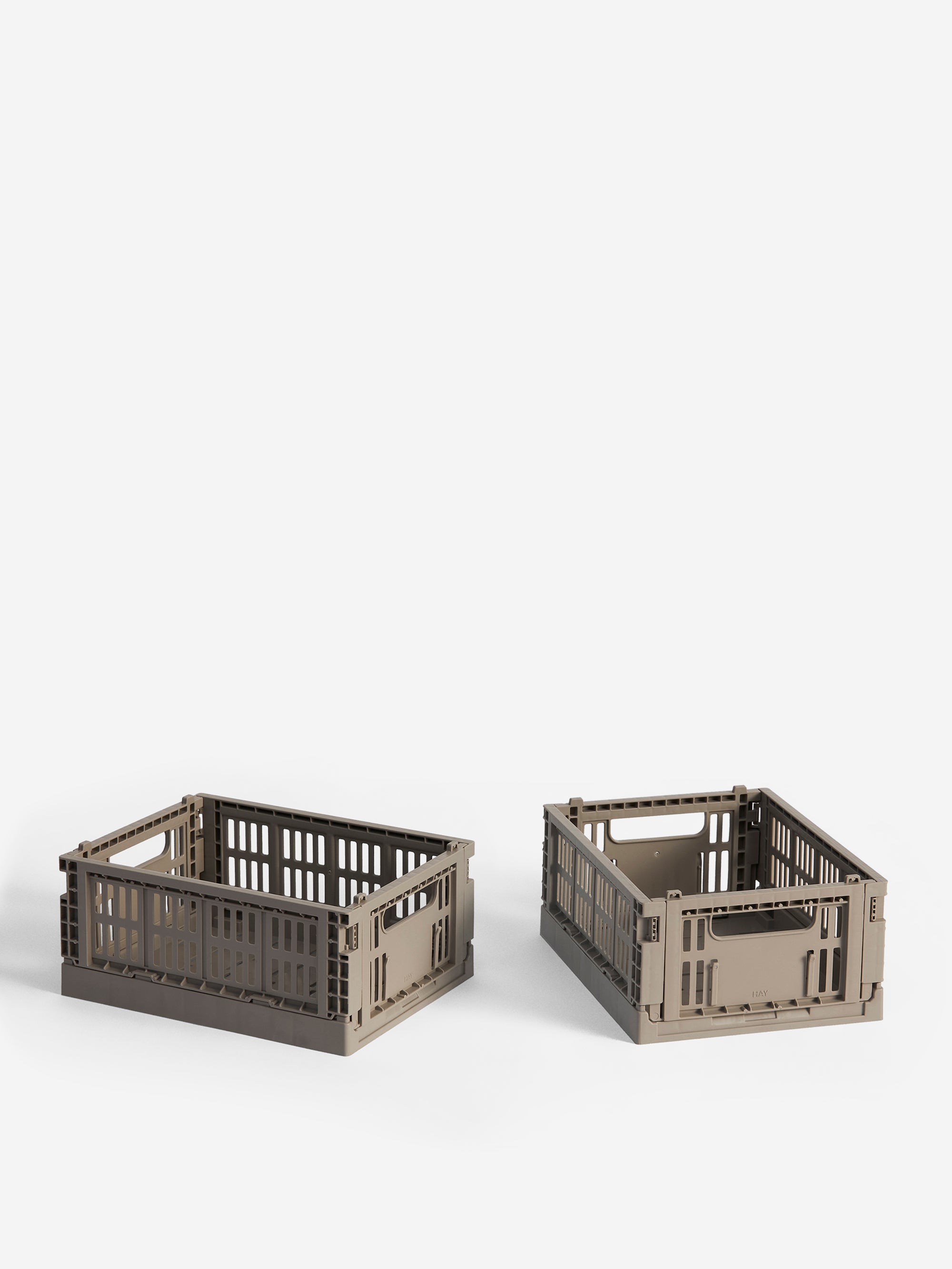 HAY Colour Crate Mini Set of 2 - Warm Grey – Goodhood