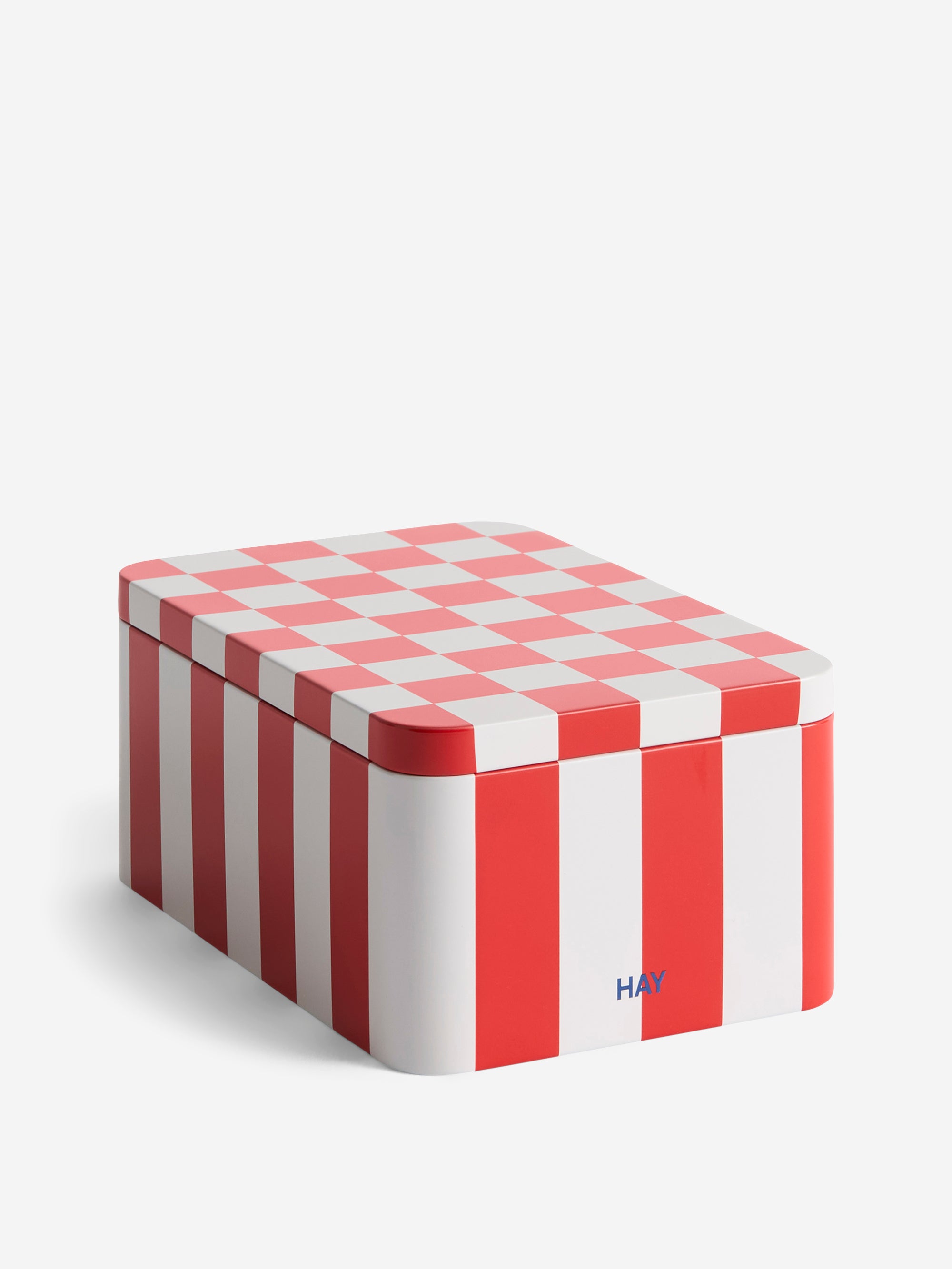 HAY Tin Container Small - Red and Off-white – Goodhood