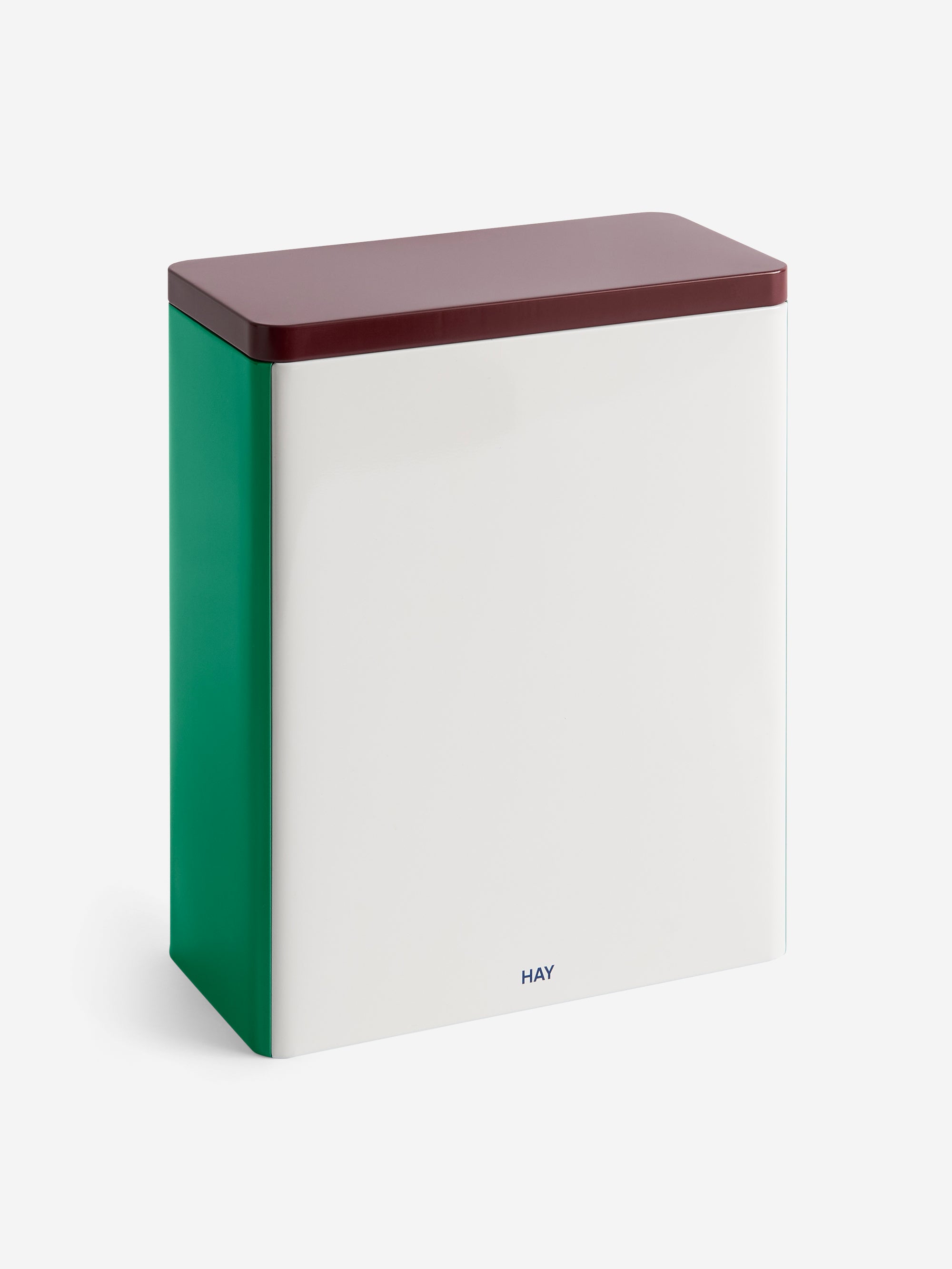 HAY Tin Container X-Large - Off-White, Burgundy and Green – Goodhood