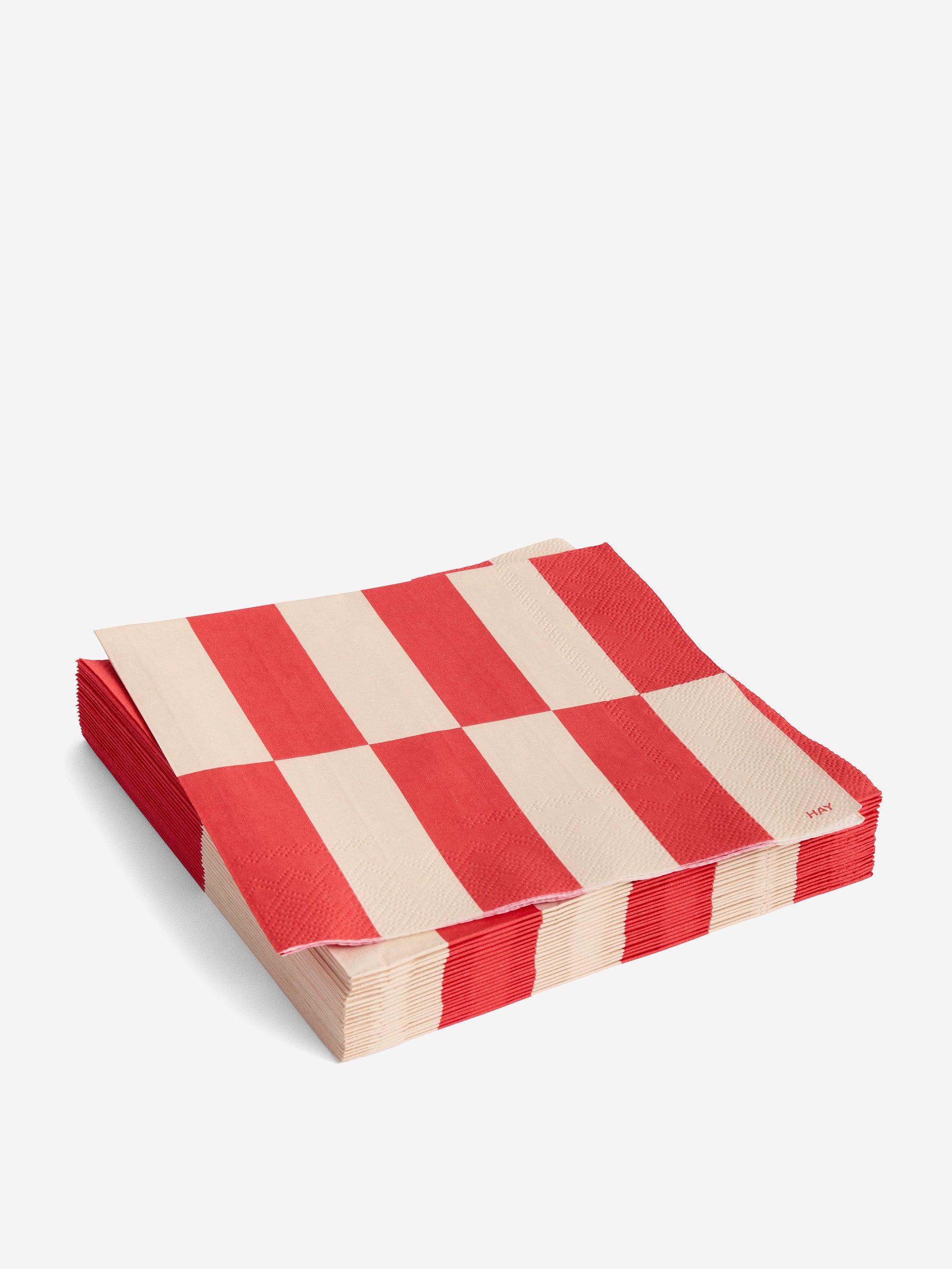 HAY Pattern Napkins Lunch Set of 20 - Off-White and Red – Goodhood