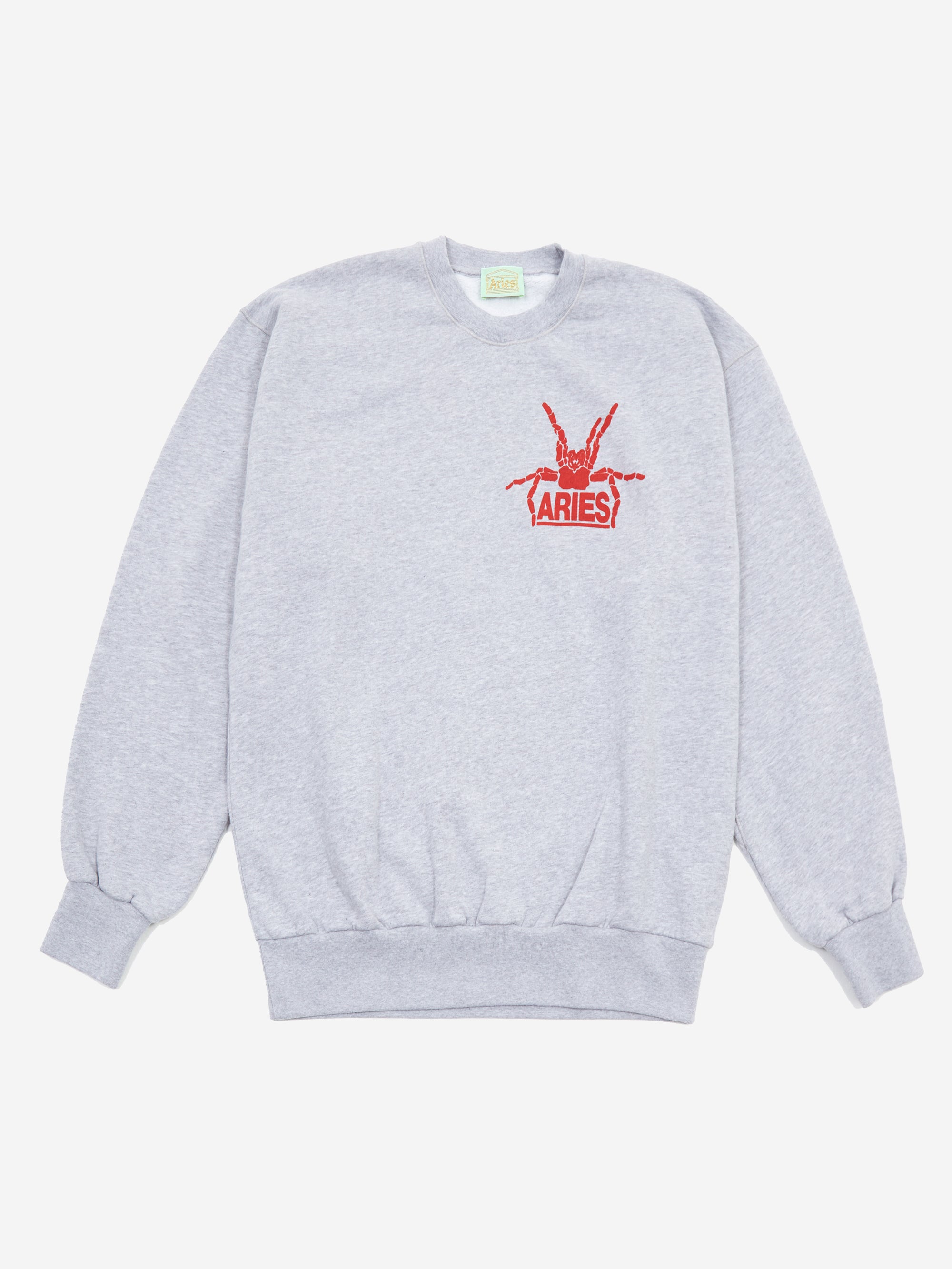 Aries Silas Spider Sweat - Grey Marl – Goodhood