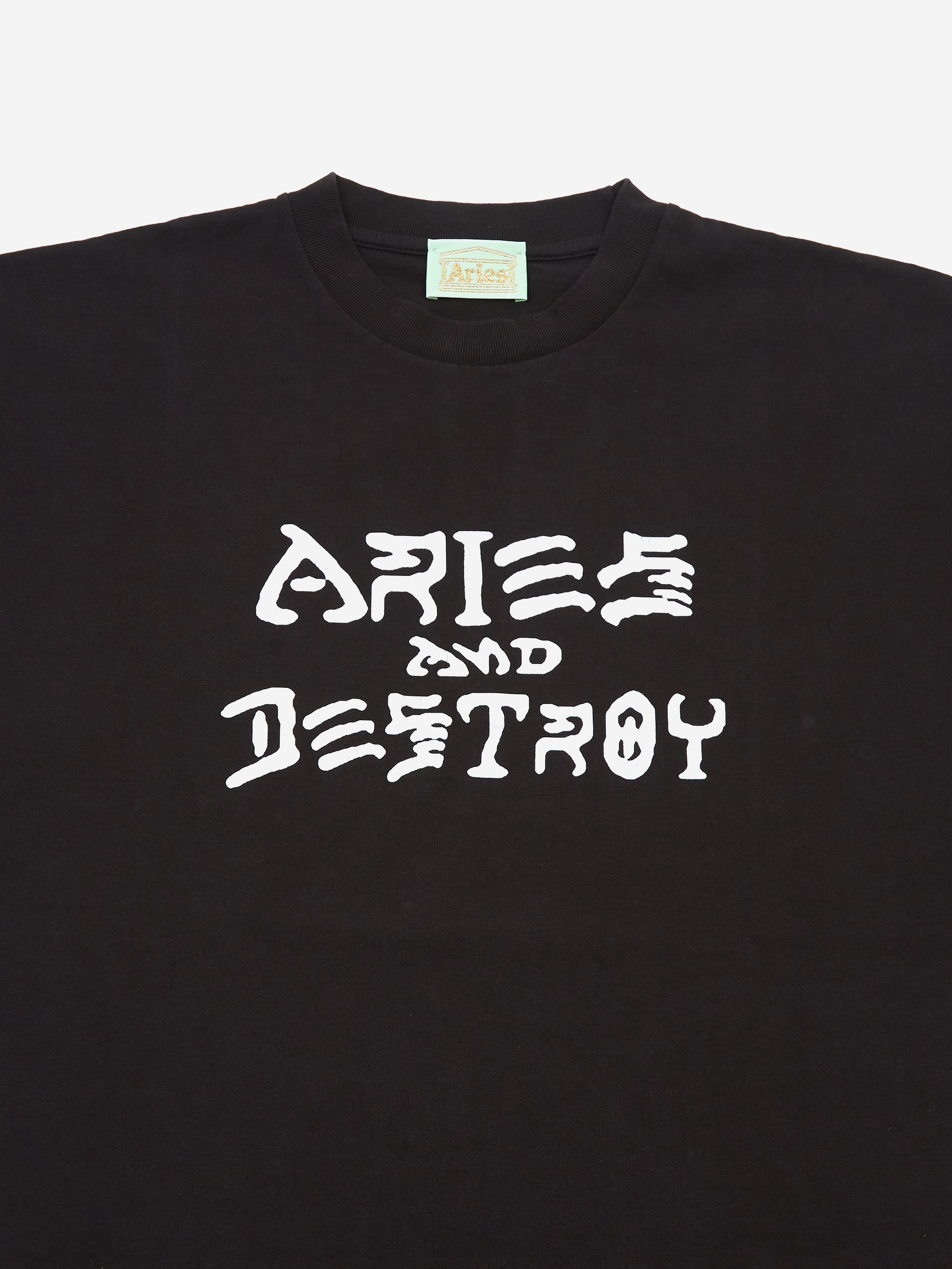 Aries Vintage Aries and Destroy SS Tee - Black – Goodhood