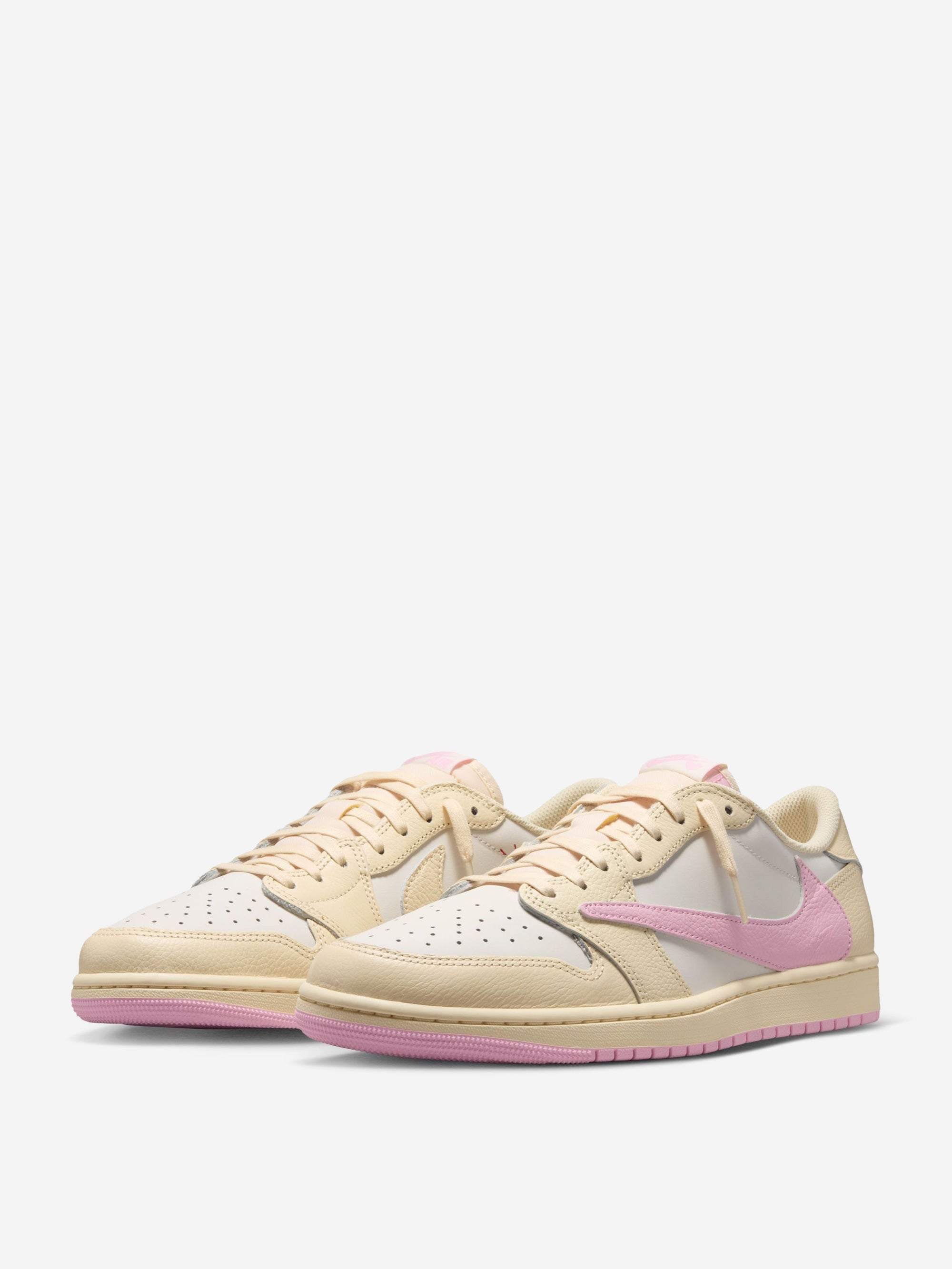 Air Jordan X Travis Scott 1 Low Og Sp - Muslin/Shy Pink-Sail-Univ Red ...