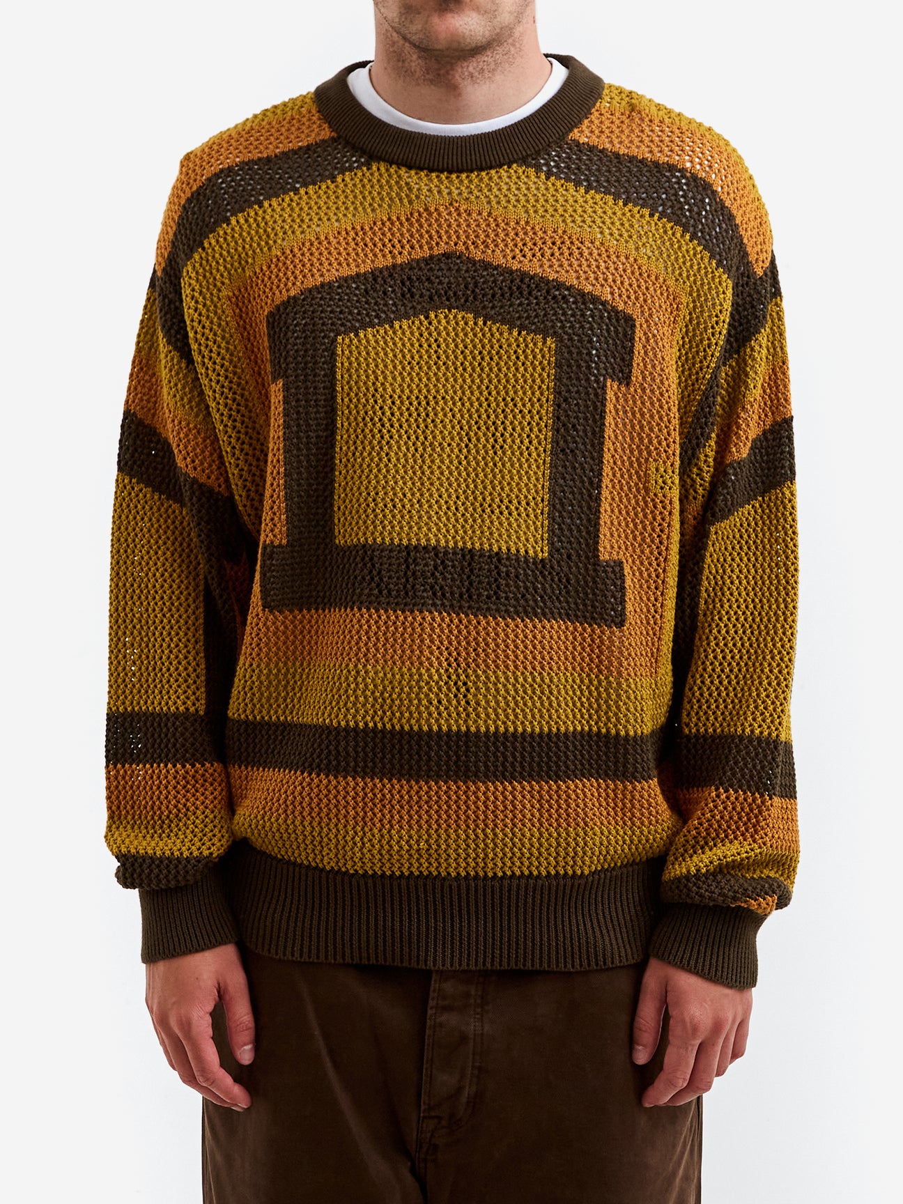 Aries Crochet Temple Knit - Khaki – Goodhood