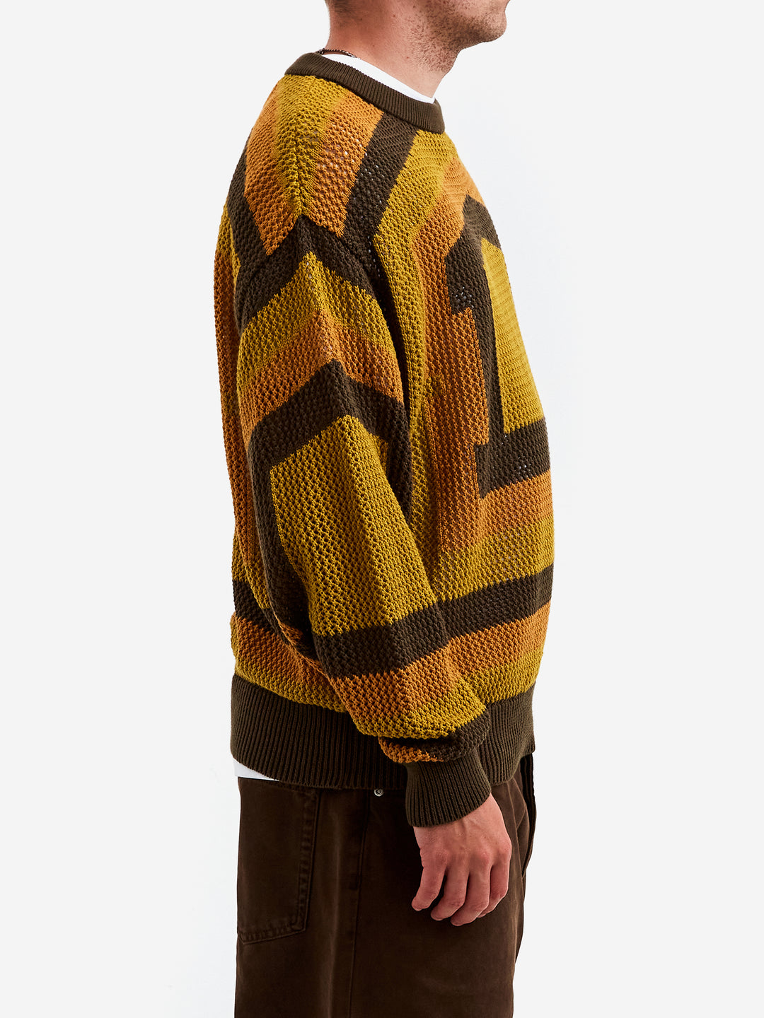 Aries Crochet Temple Knit - Khaki – Goodhood