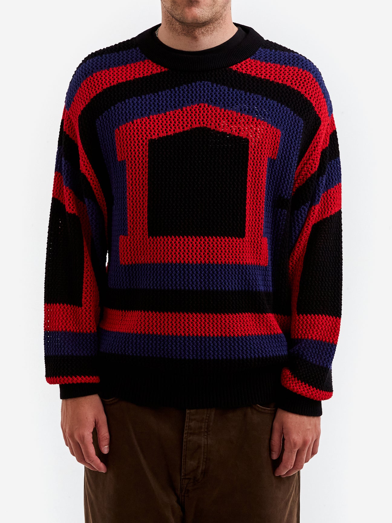 Aries Crochet Temple Knit - Navy – Goodhood