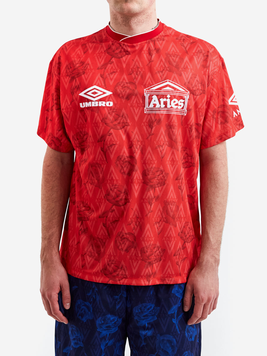 Aries x Umbro Red Roses SS Football Jersey - Red – Goodhood