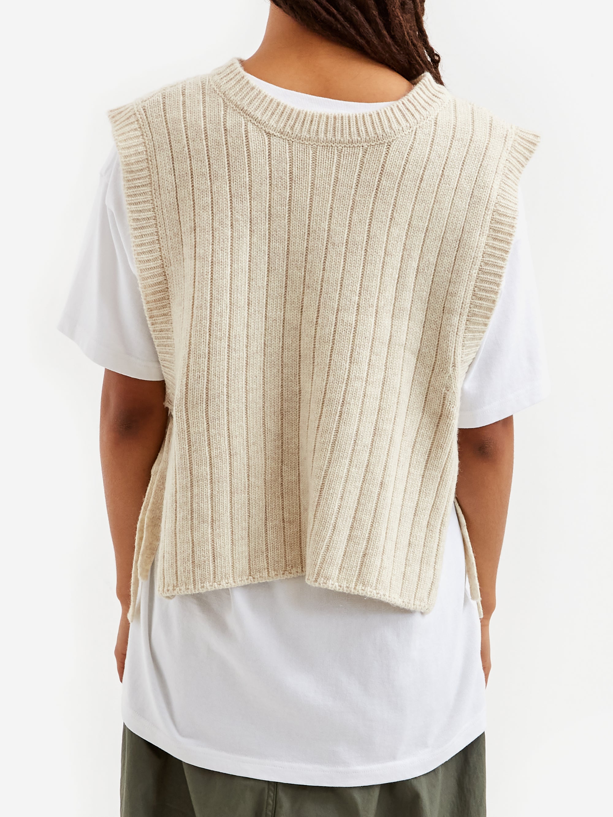 Beams Boy Alan Side Ribbon Vest - Off White – Goodhood