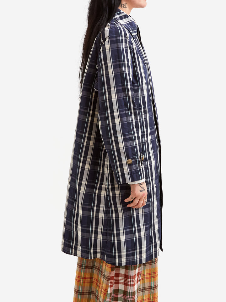 Beams Boy Balmacan Coat - Navy Check – Goodhood