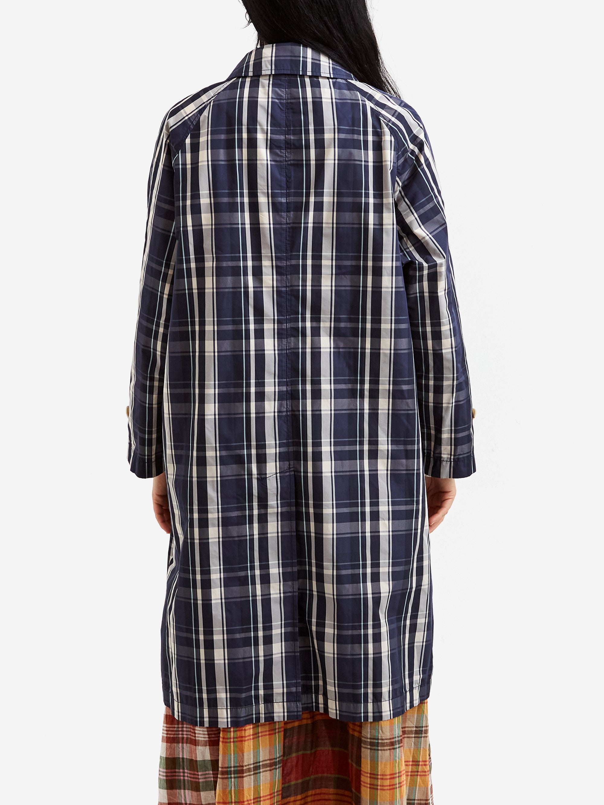 Beams Boy Balmacan Coat - Navy Check – Goodhood