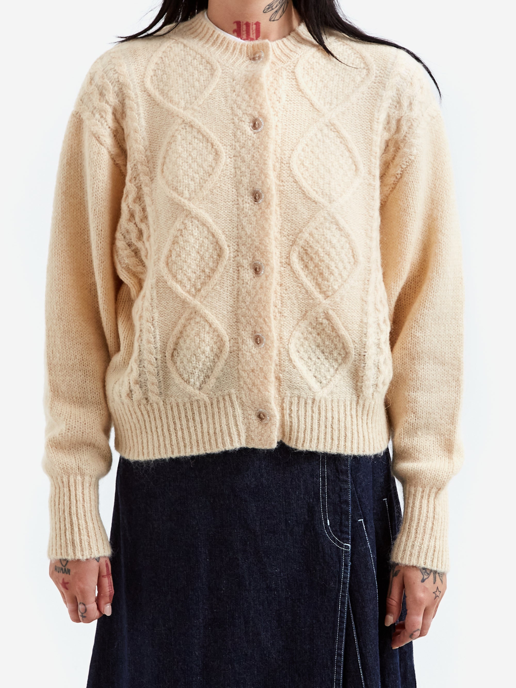 Beams Boy Mohair Alan Cardigan - Ivory – Goodhood
