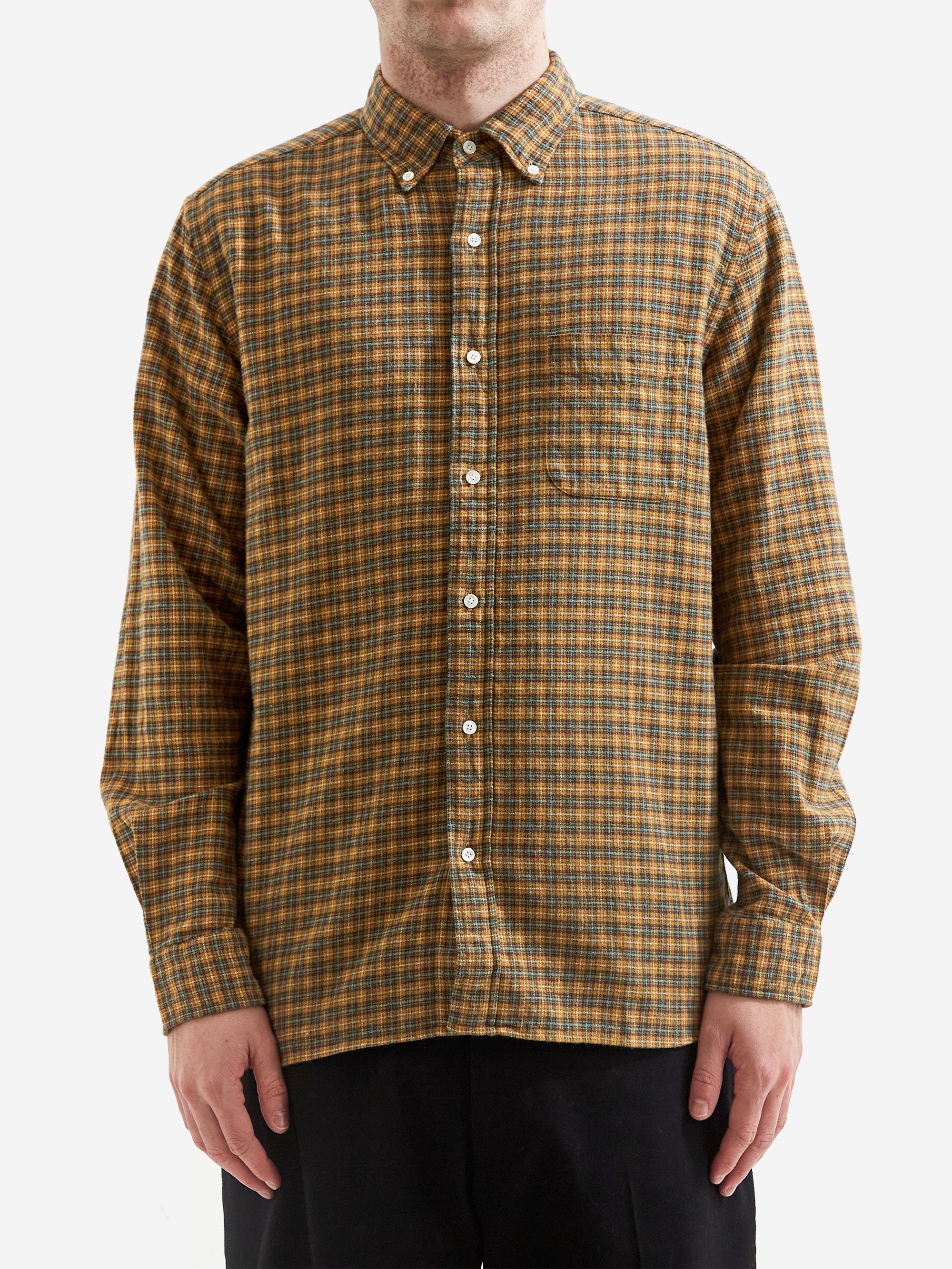 Beams Plus B.D. Mini Plaid Flannel - Yellow – Goodhood