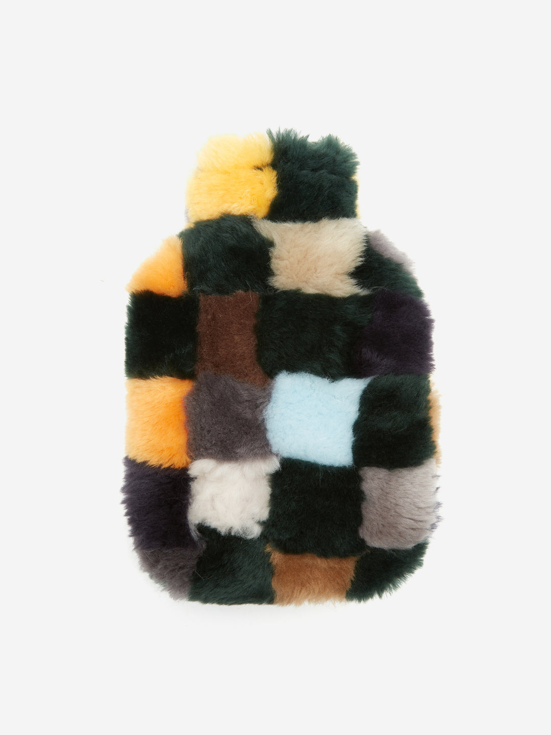 BOCCACCINI Sheepskin Hot Water Bottle - Green/Grey Checkerboard – Goodhood