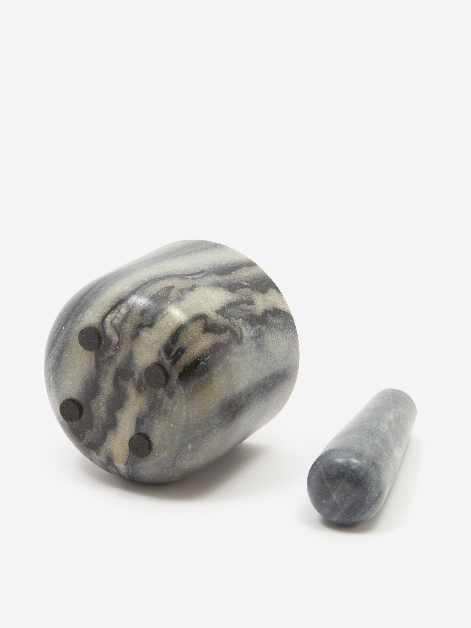 Broste Copenhagen Marina Pestle and Mortar - Black Marble – Goodhood