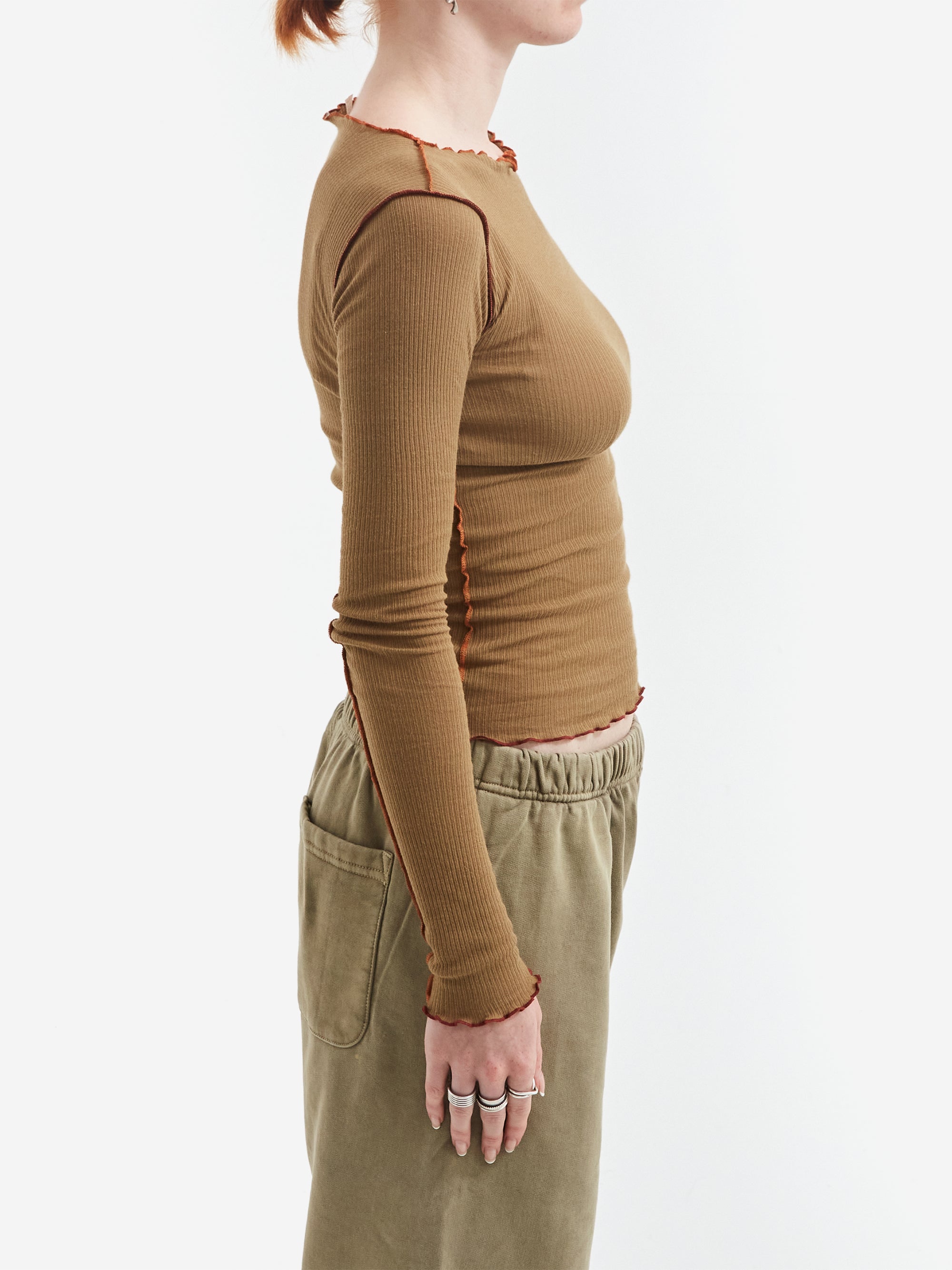 Baserange Vein Long Sleeve - Jade Brown – Goodhood