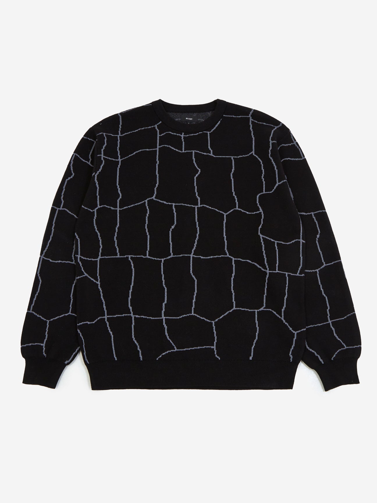 Beams 12g Spider Web Crew Knit - Black – Goodhood