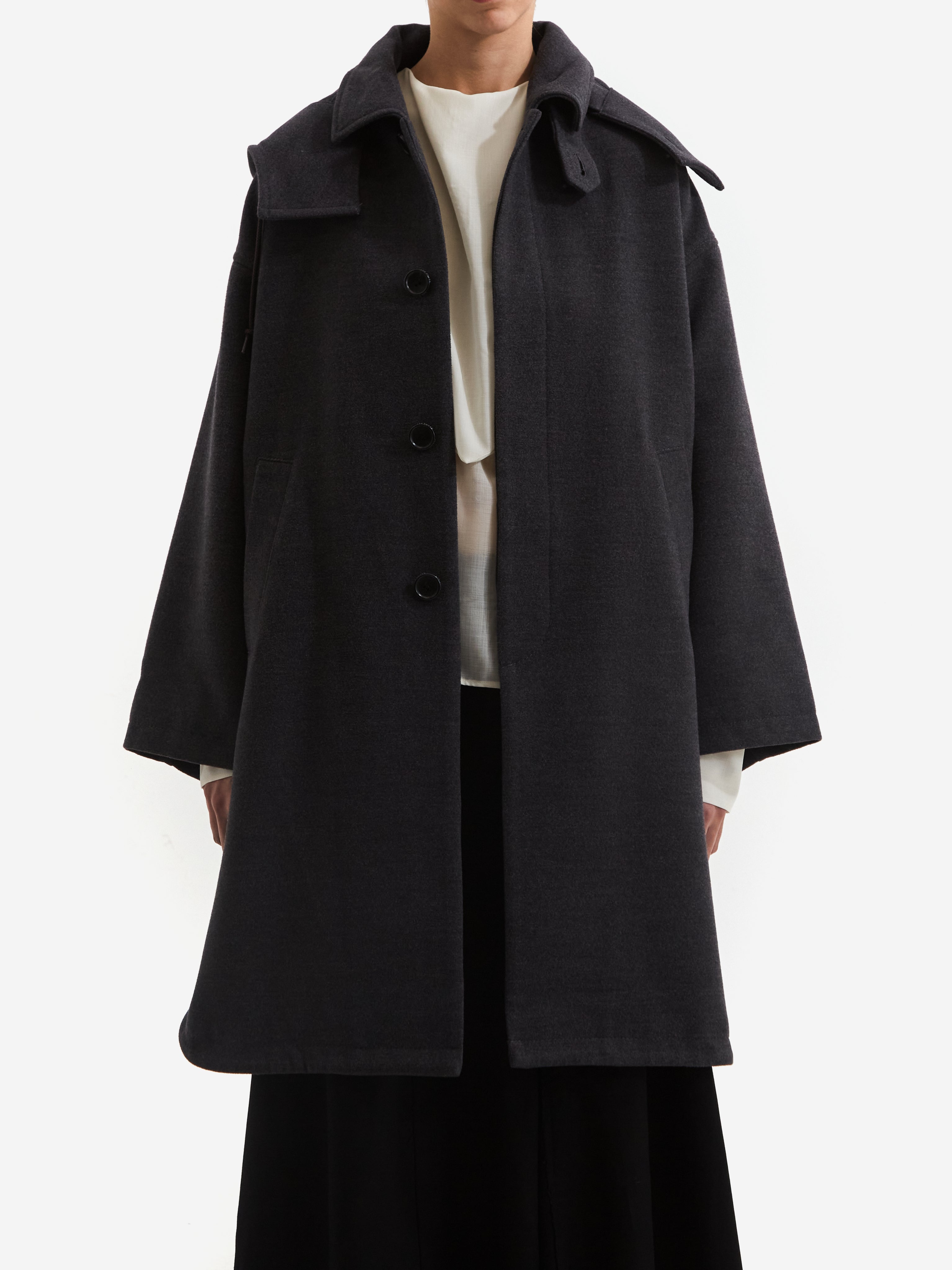 Beams Boy Pemel Dutch Hooded Coat - Charcoal – Goodhood