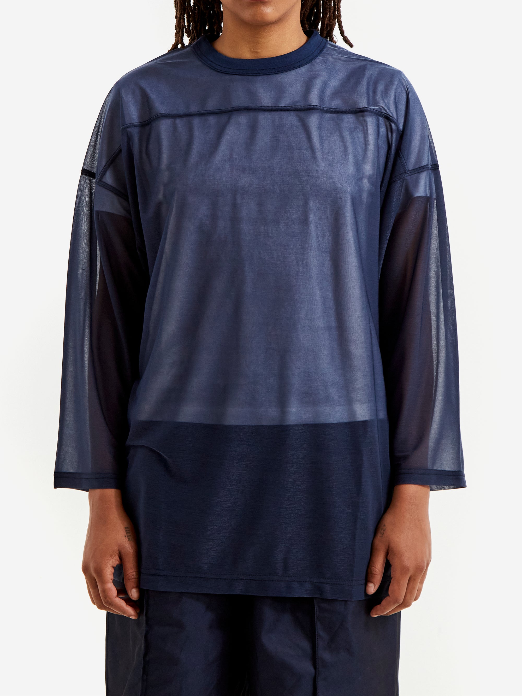 Beams Boy Sheer Football Top - Navy – Goodhood