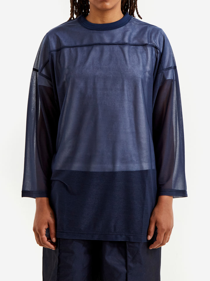 Beams Boy Sheer Football Top - Navy – Goodhood