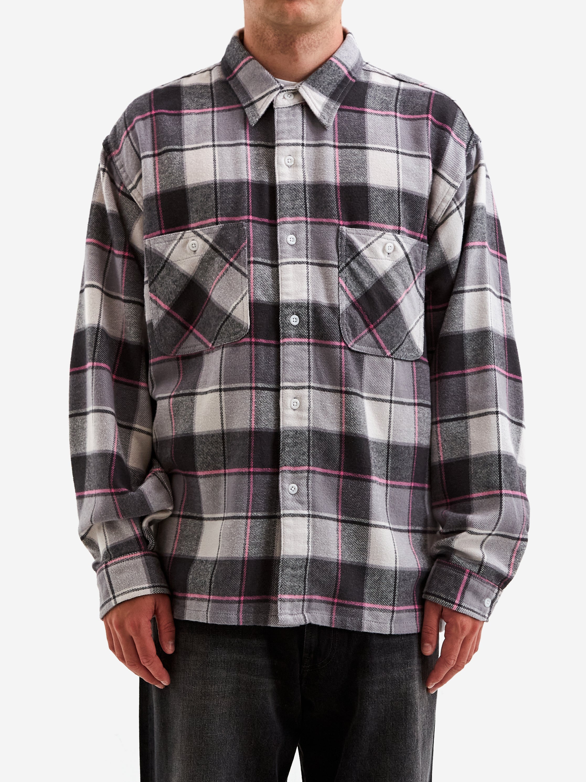 Beams Jazznep Work Shirt - Grey – Goodhood