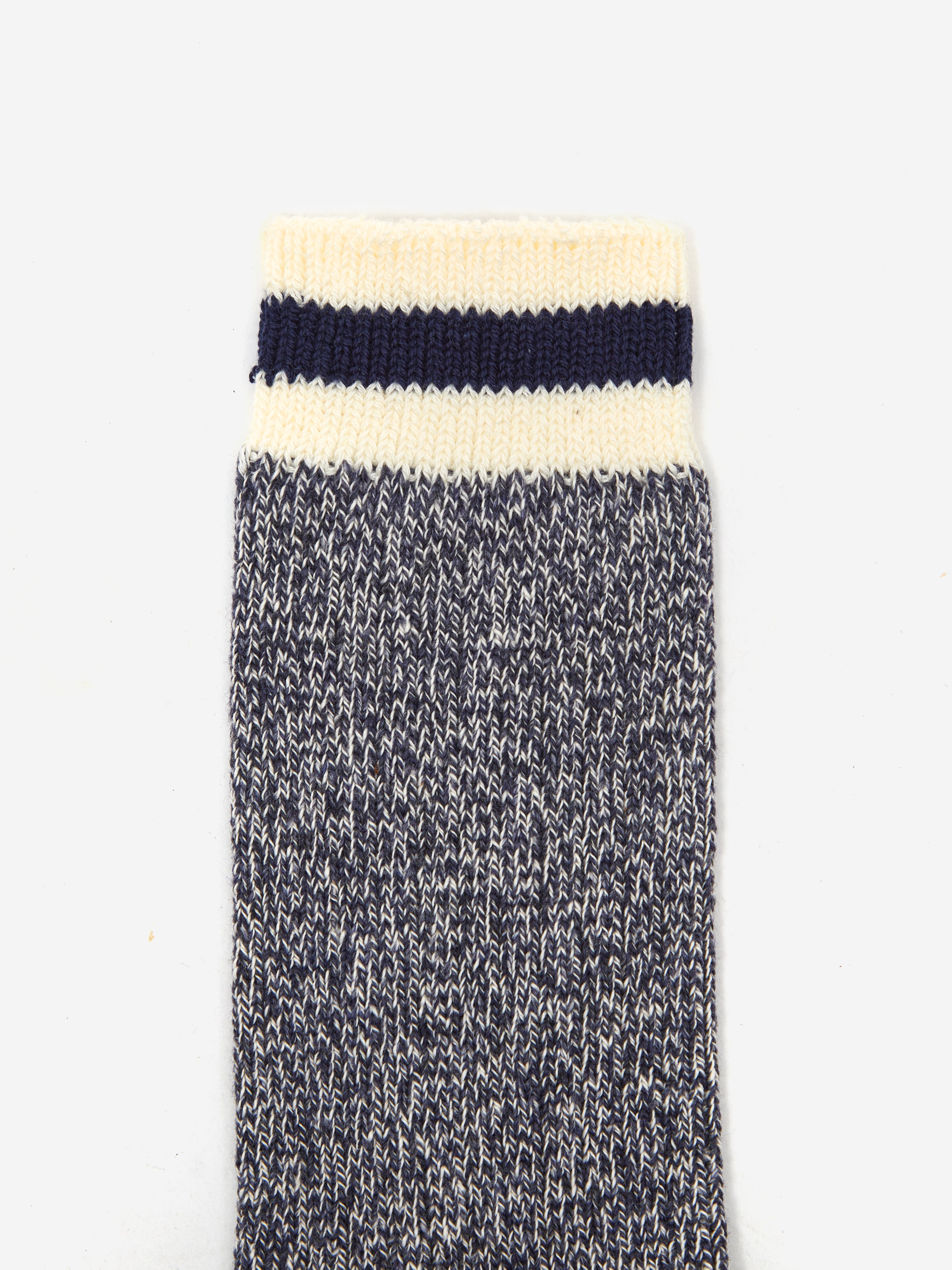 Beams Plus Rag Socks - New Navy/Navy – Goodhood