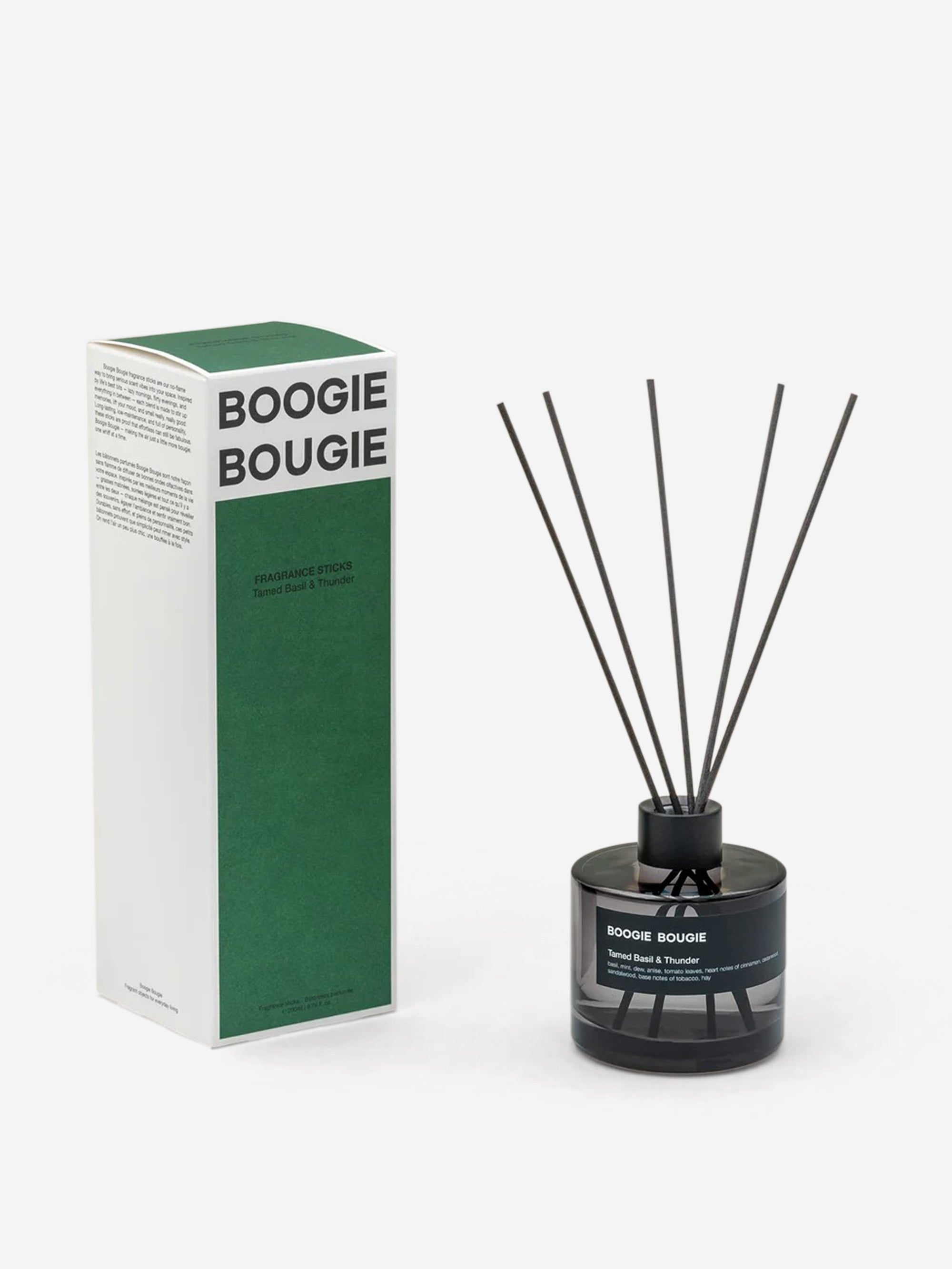 Boogie Bougie Fragrance Sticks Tamed Basil & Thunder - 200ml – Goodhood