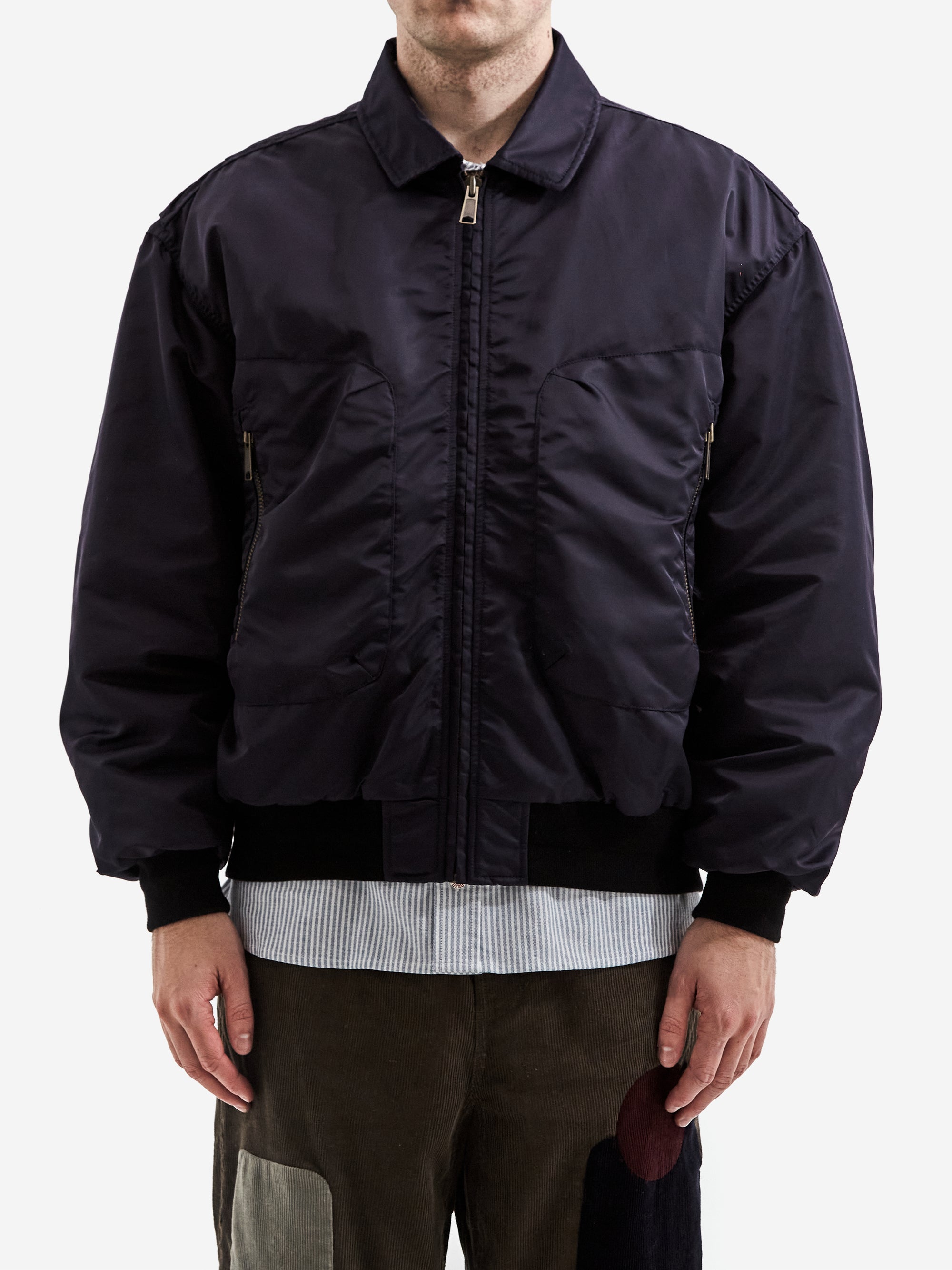 Brain Dead 3D Flight Jacket - Navy – Goodhood