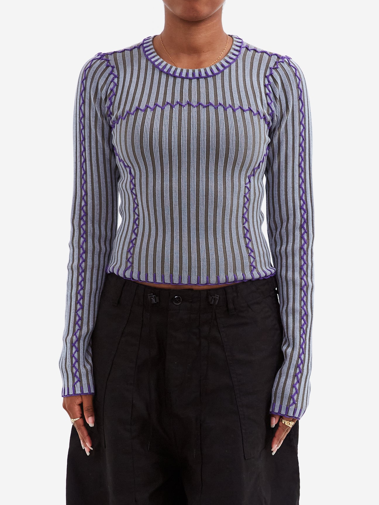 Brain Dead Mariel Sport Knit Long Sleeve - Rain – Goodhood