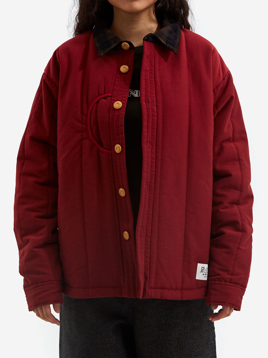 Brain Dead Puffer Button Up Shirt - Red – Goodhood