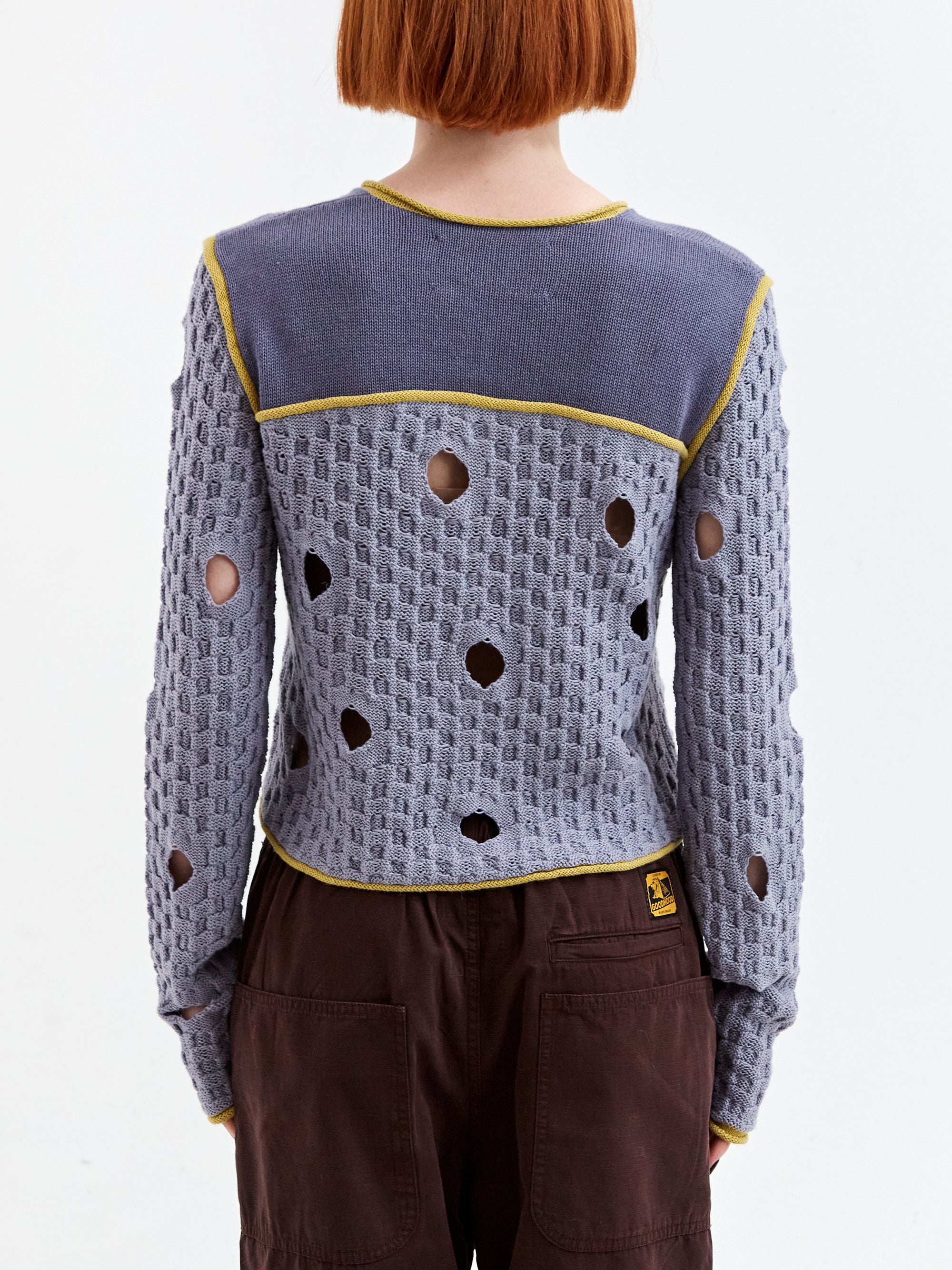 Brain Dead Reverse Seam Wholey Sweater - Washed Blue – Goodhood