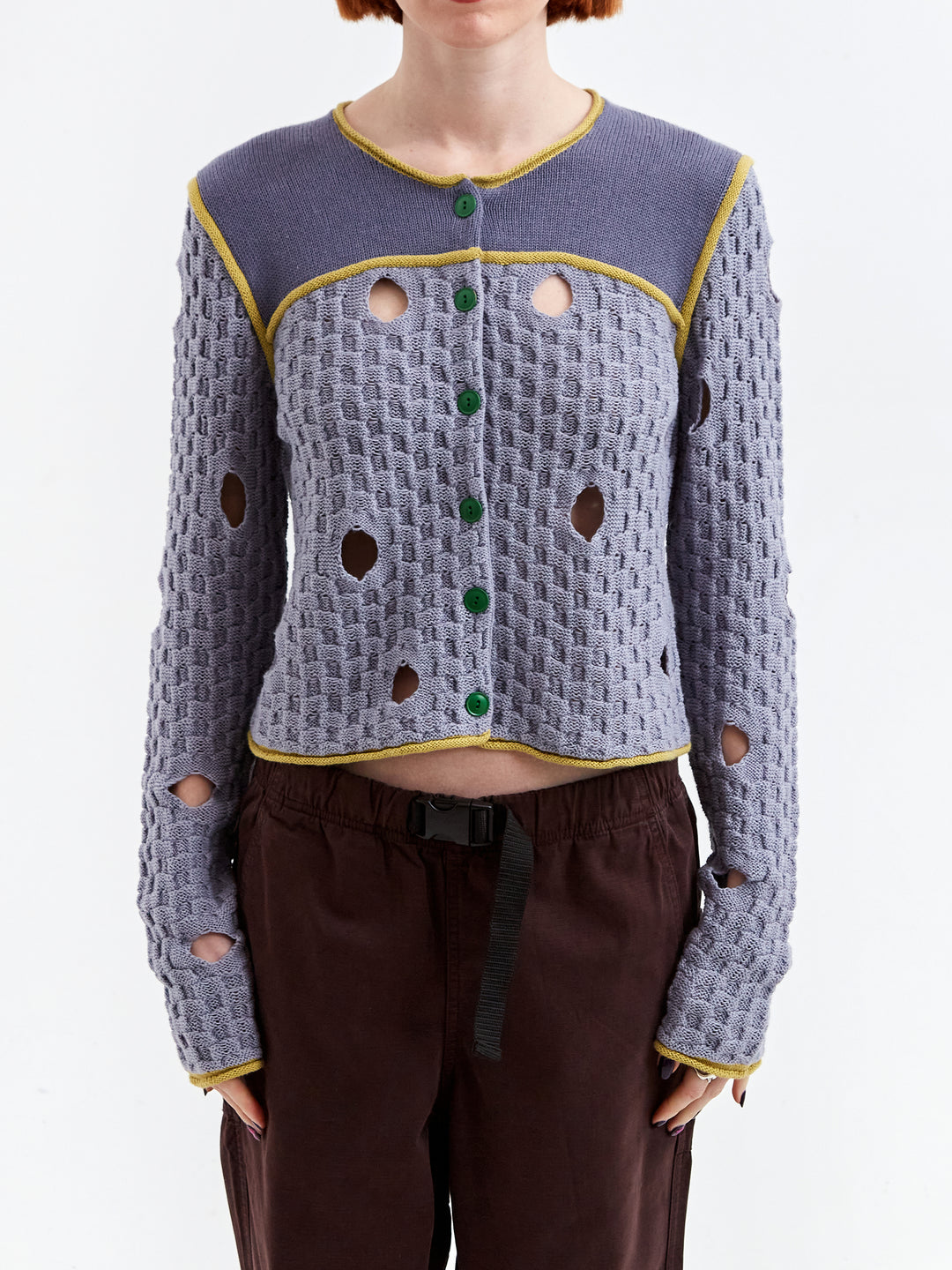 Brain Dead Reverse Seam Wholey Sweater - Washed Blue – Goodhood