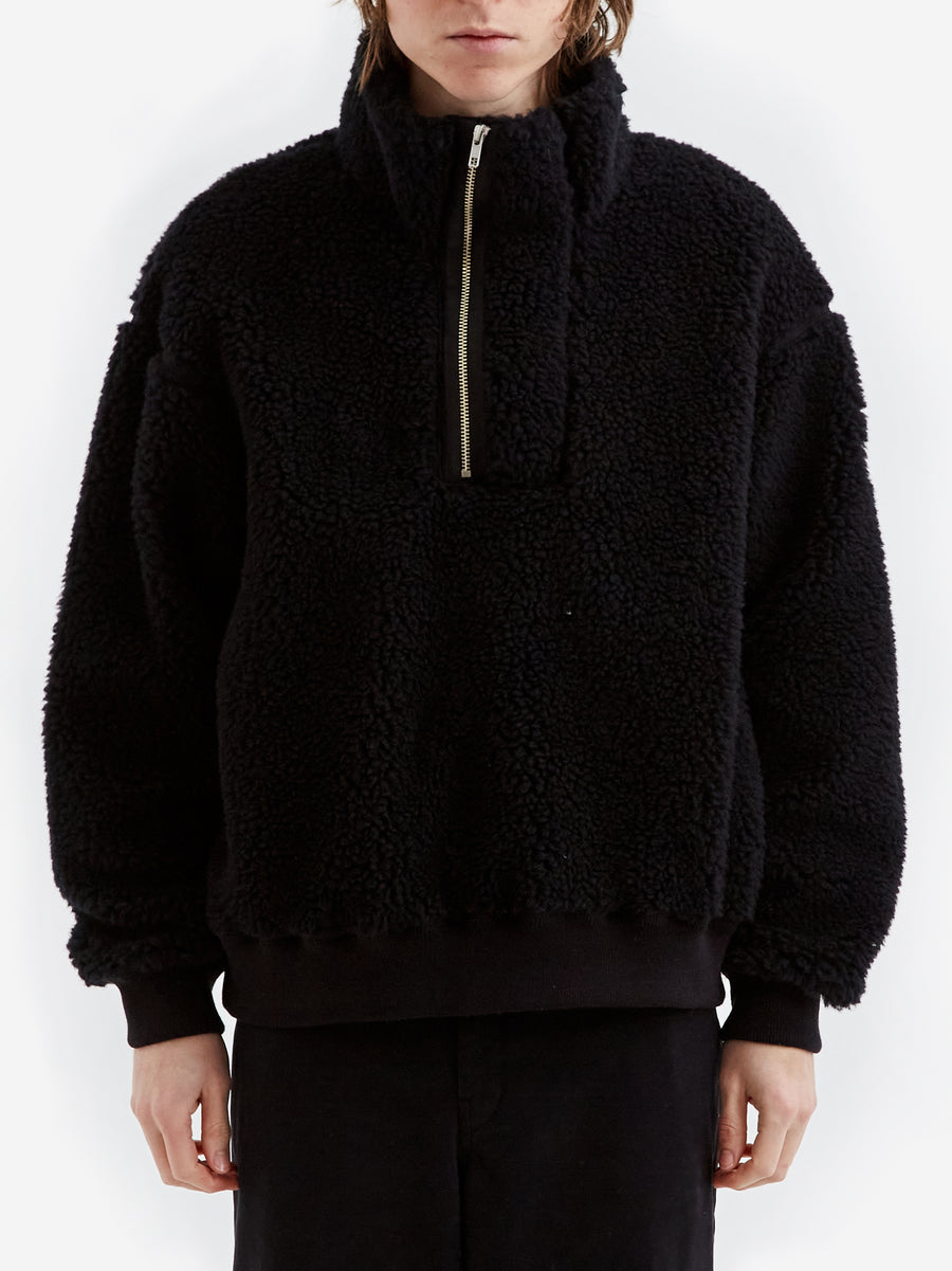 C.E Cav Empt Heavy Wool Boa Half Zip - Black – Goodhood