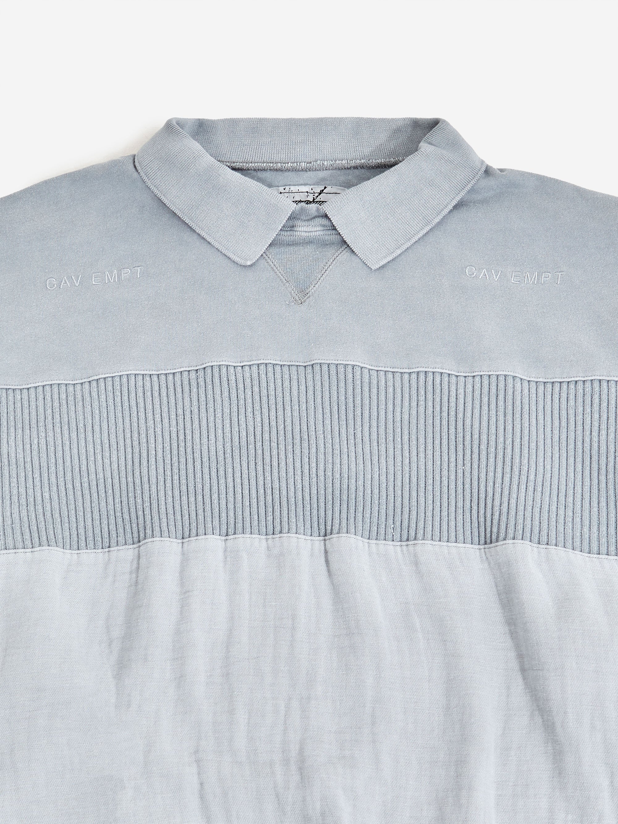 C.E Cav Empt Overdye Collared Light Crew Neck - Grey – Goodhood