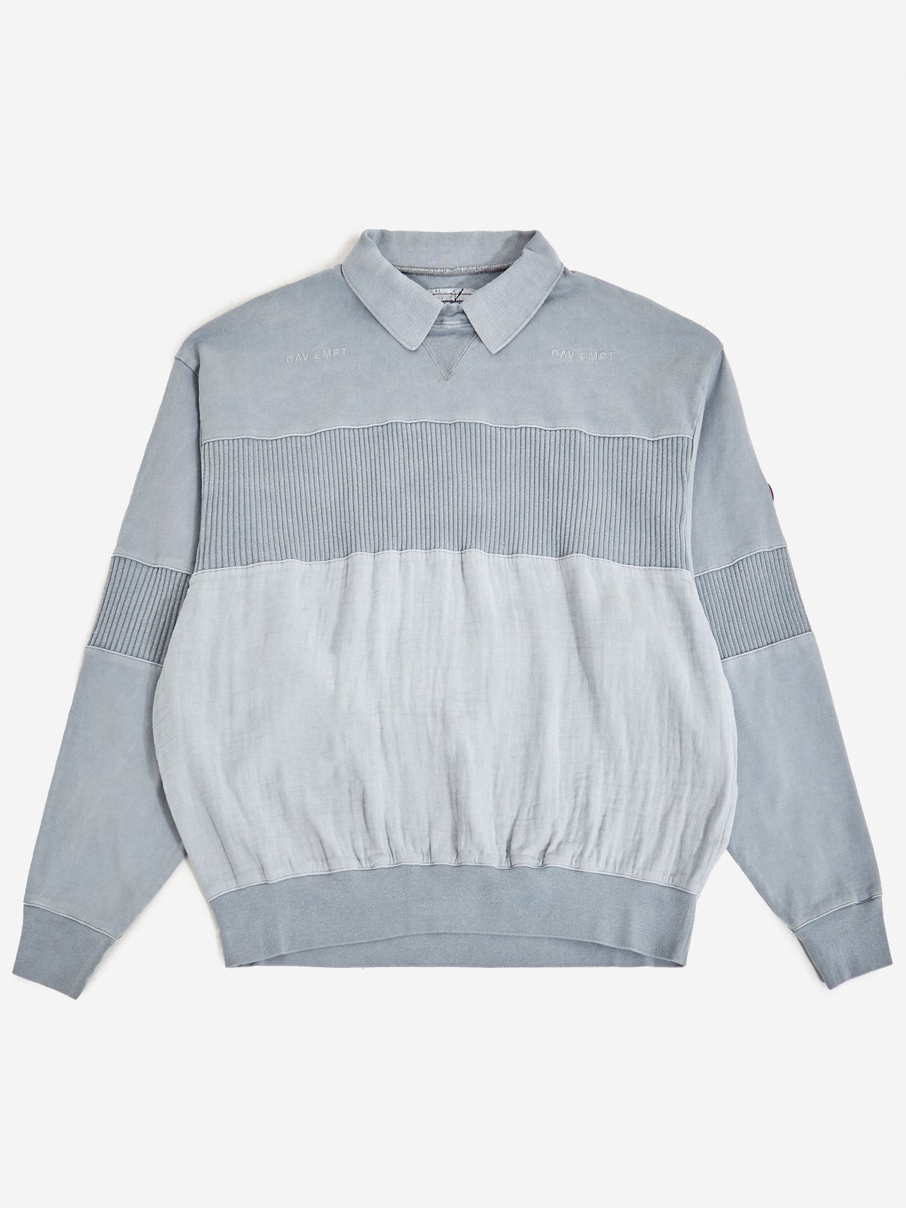 C.E Cav Empt Overdye Collared Light Crew Neck - Grey – Goodhood