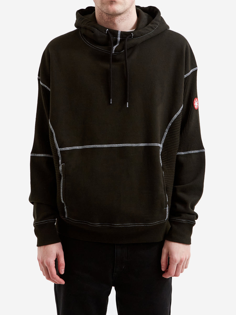 C.E Cav Empt Wide Rib Cut Heavy Hoodie - Black – Goodhood