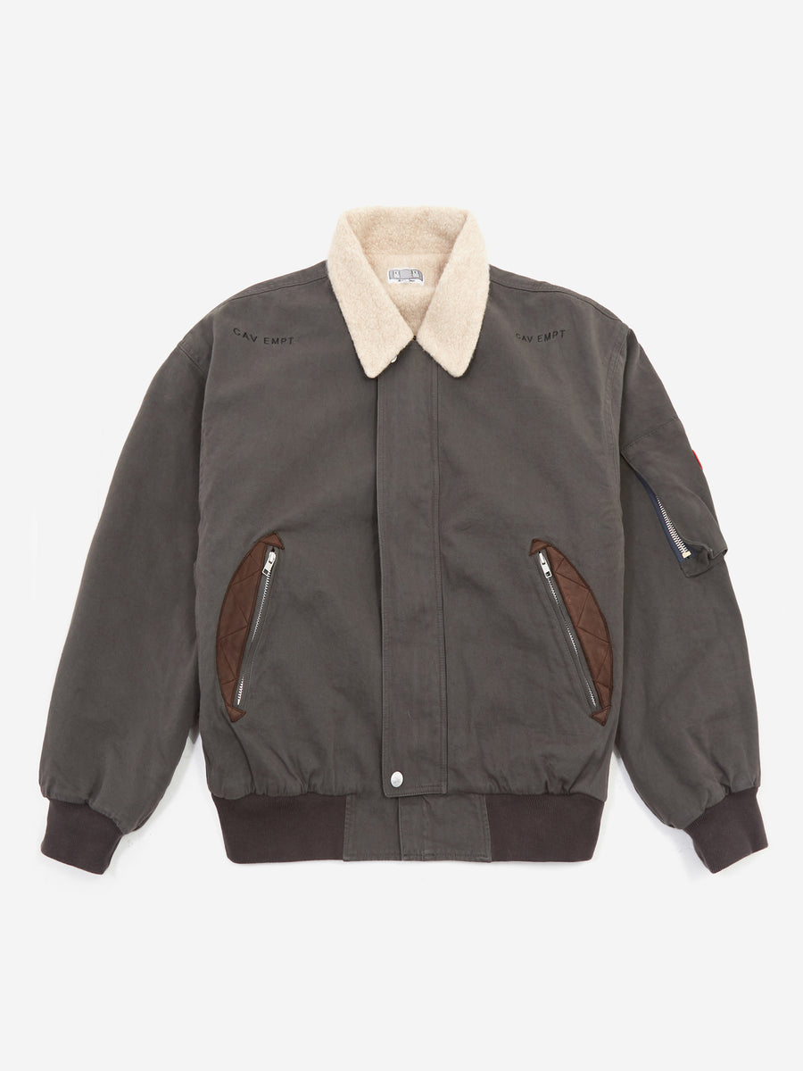 C.E Cav Empt Wool Boa Inner Zip Jacket - Charcoal – Goodhood